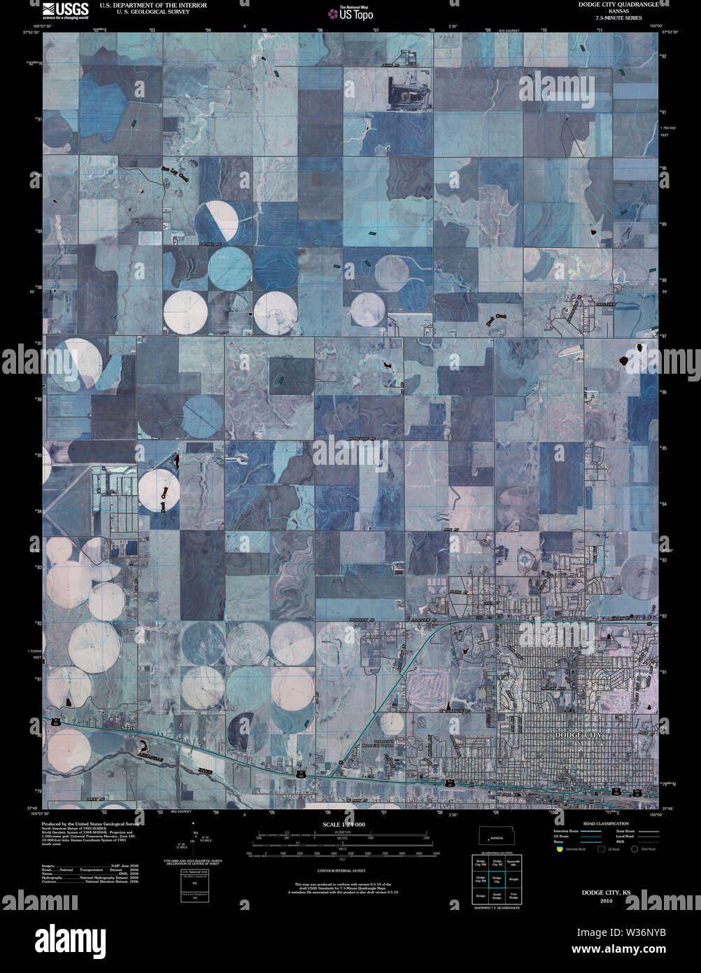 Map of dodge city hi-res stock photography and images - Alamy