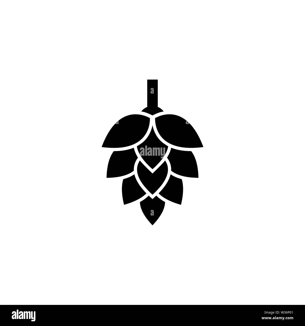 Hop. Flat Vector Icon. Simple black symbol on white background Stock ...