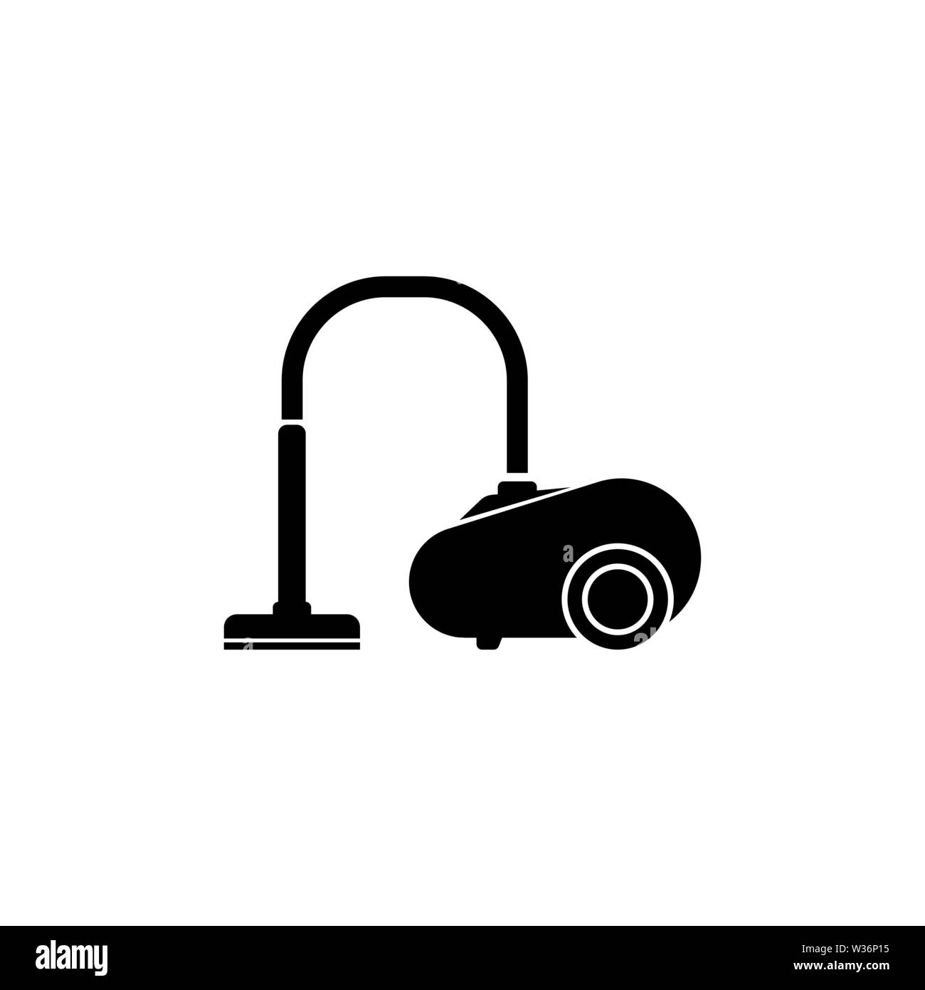 Vacuum Cleaner. Flat Vector Icon. Simple black symbol on white ...