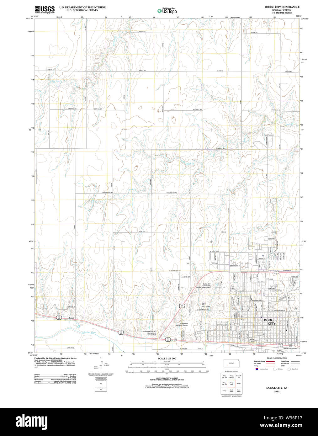 Map of dodge city hi-res stock photography and images - Alamy