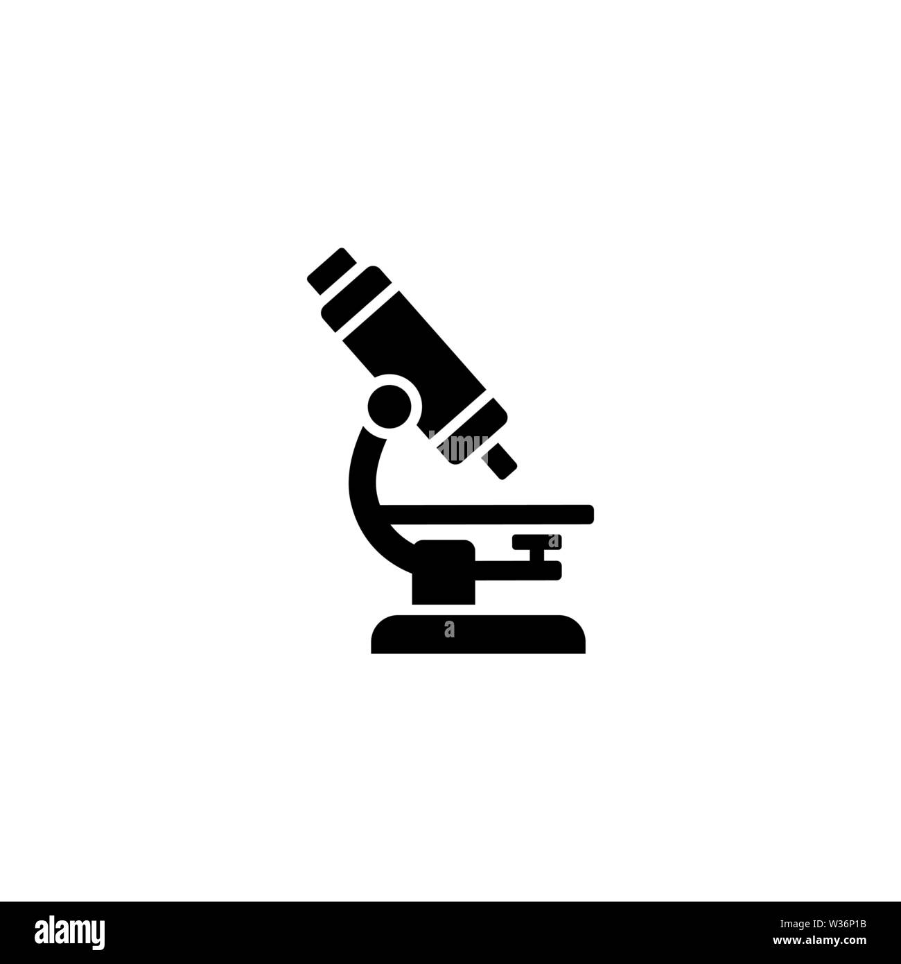 Microscope icon. Flat Vector Icon. Simple black symbol on white ...