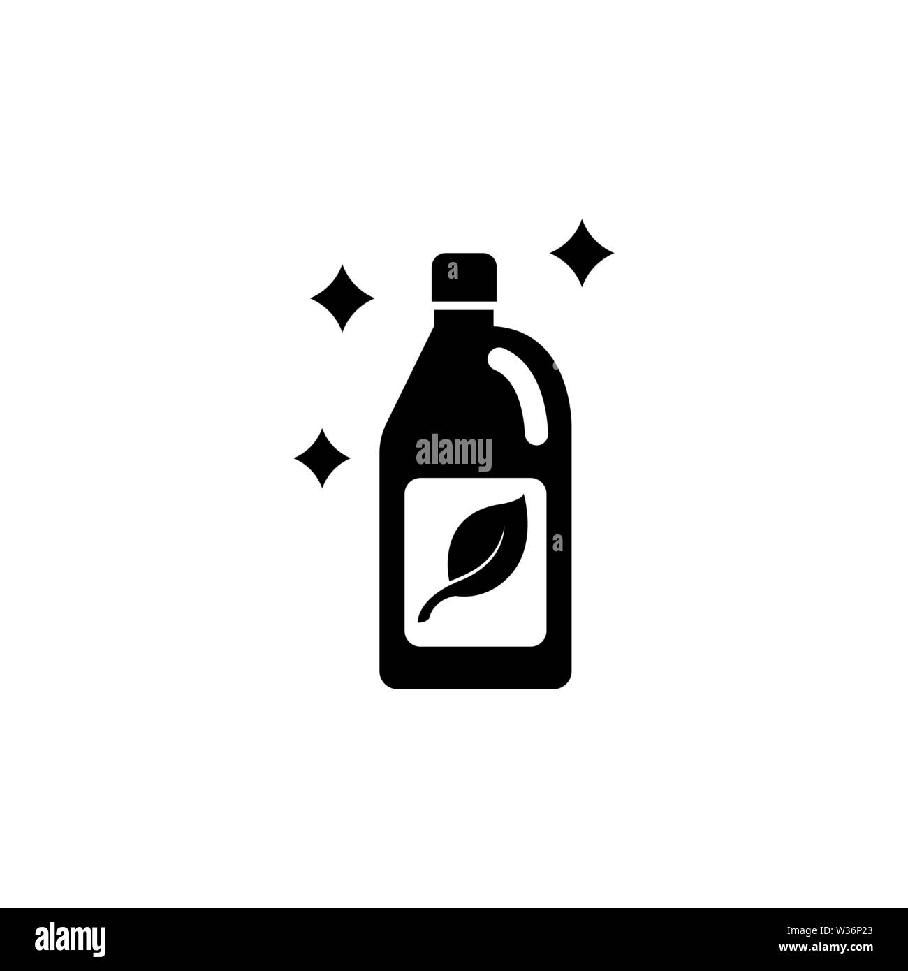 Cleaning Agent. Flat Vector Icon. Simple black symbol on white ...