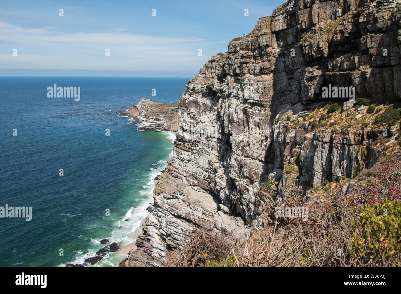Coastline with cliffs landscape, Cape Town South Africa Stock Photo - Alamy