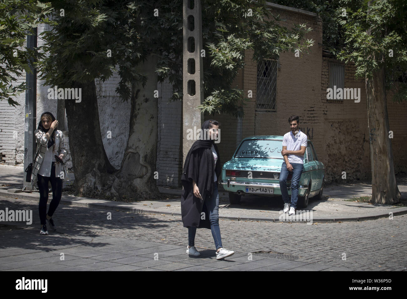 Tehran, Tehran, IRAN. 11th July, 2019. People walk in the Ferdows ...