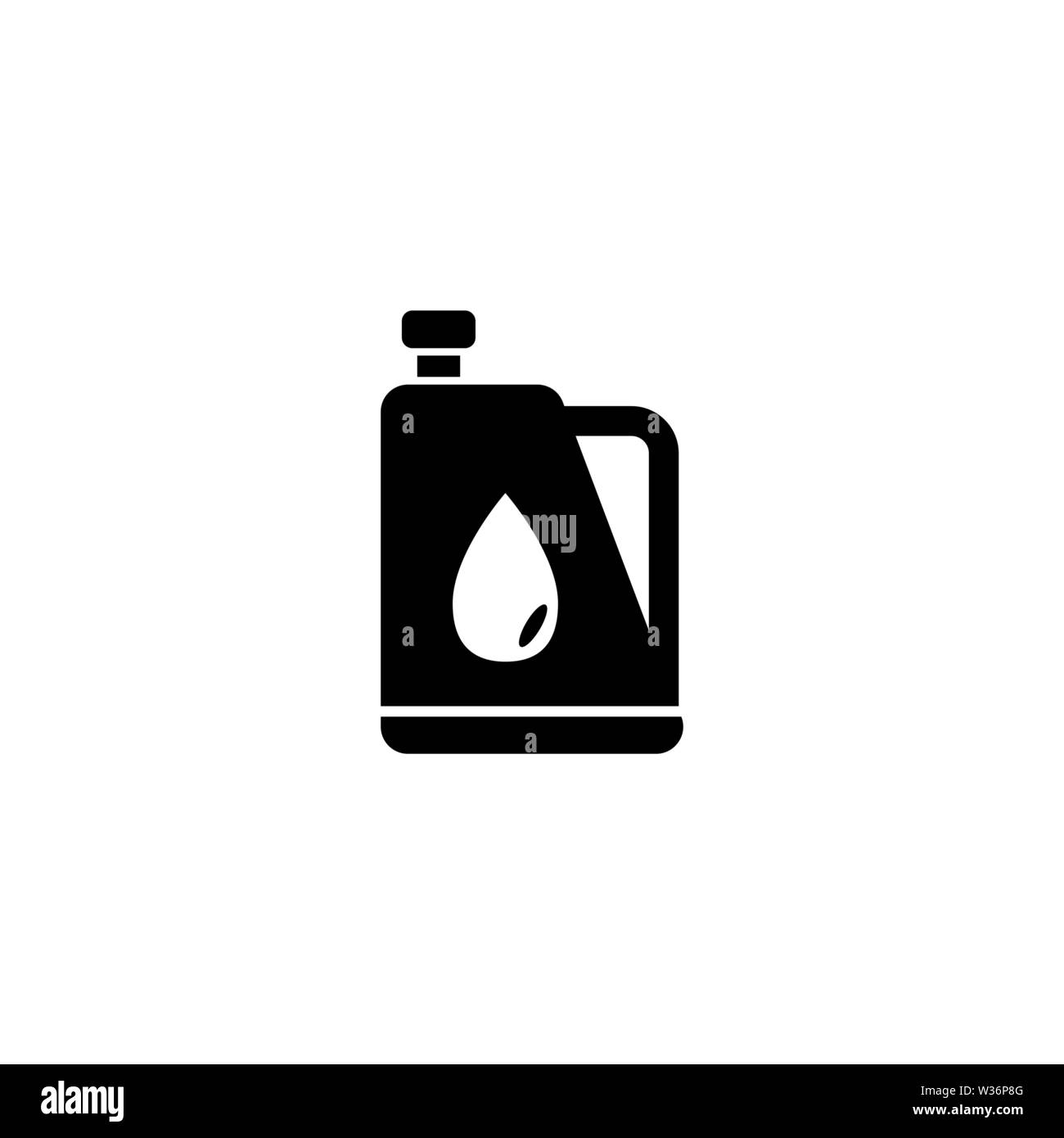 Motor Oil Tank. Flat Vector Icon. Simple black symbol on white ...