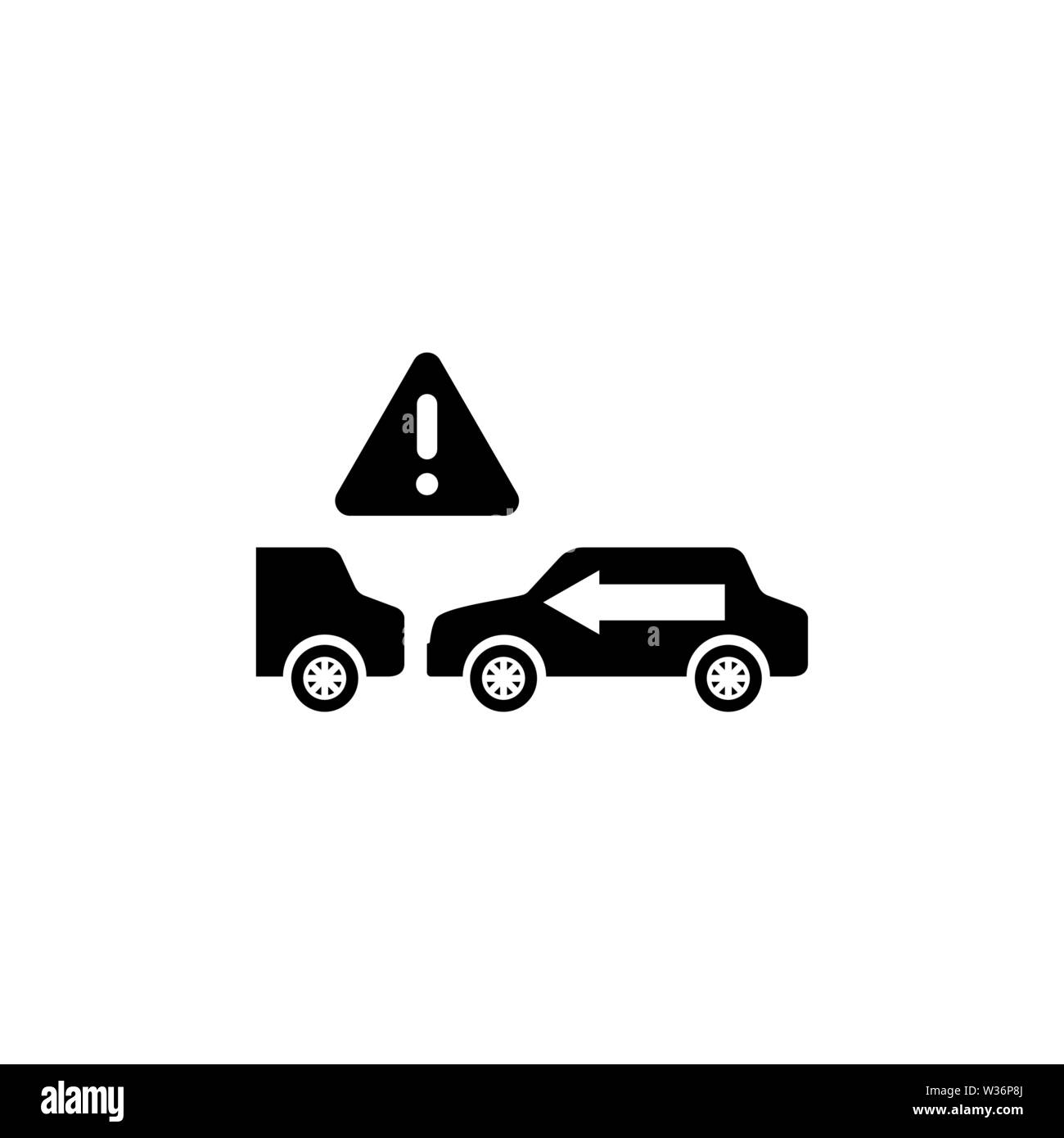 Keep Safe Distance. Flat Vector Icon. Simple black symbol on white ...
