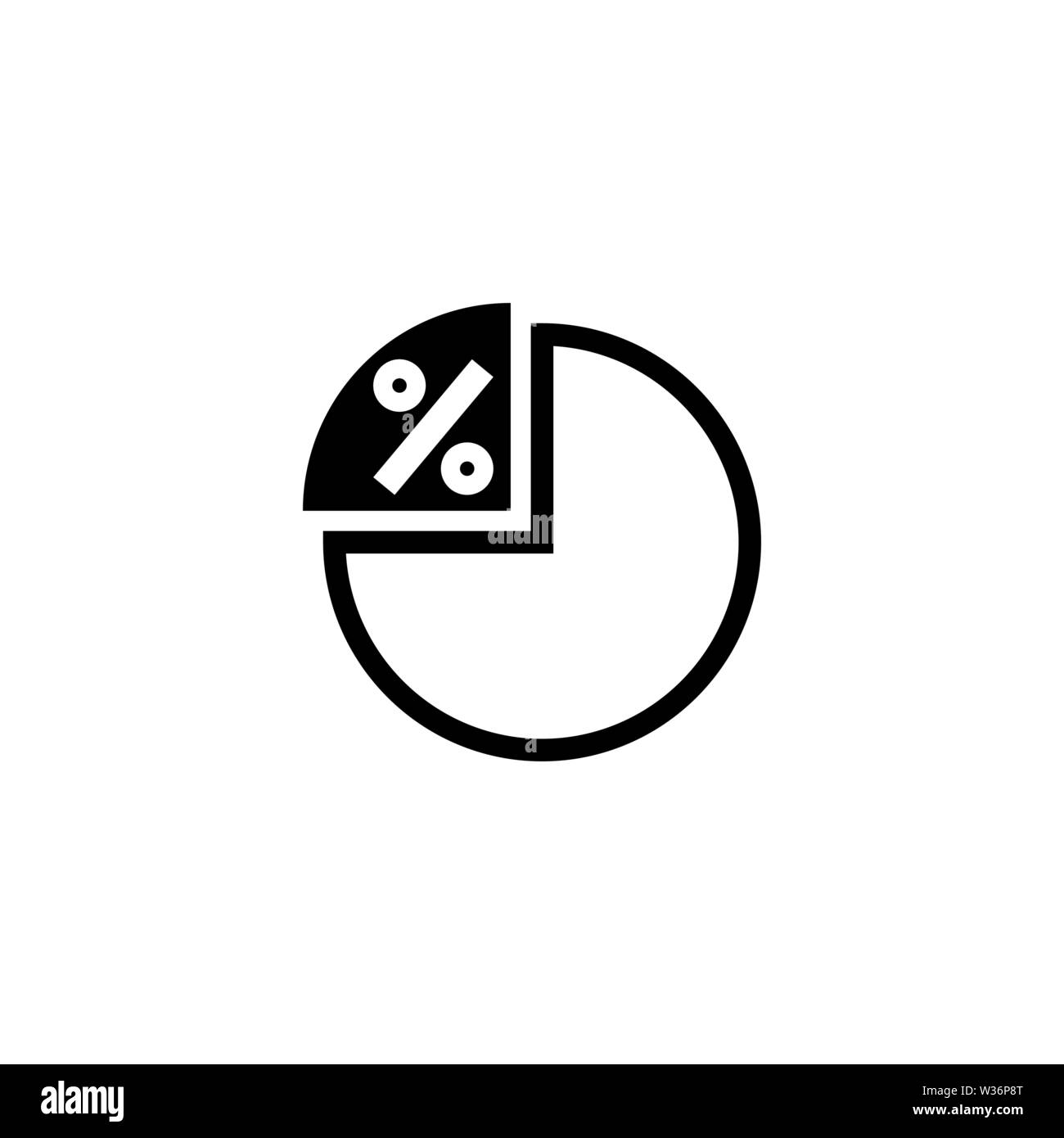 Pie Chart. Flat Vector Icon. Simple black symbol on white background Stock Vector Image & Art ...
