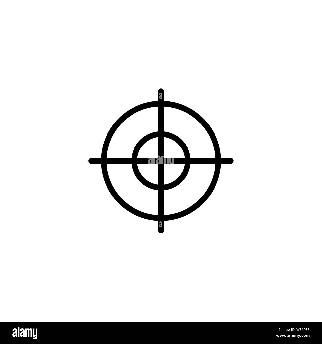 AIM. Flat Vector Icon. Simple black symbol on white background Stock ...