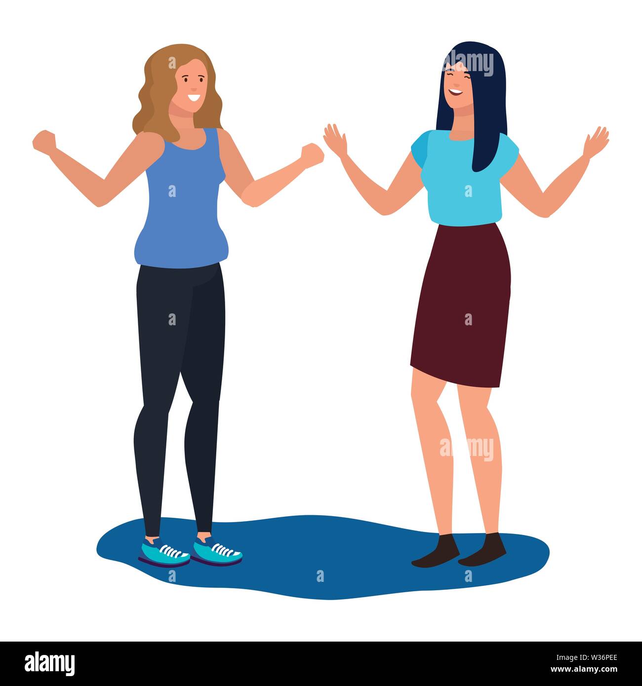 young girls friends avatars characters Stock Vector Image & Art - Alamy