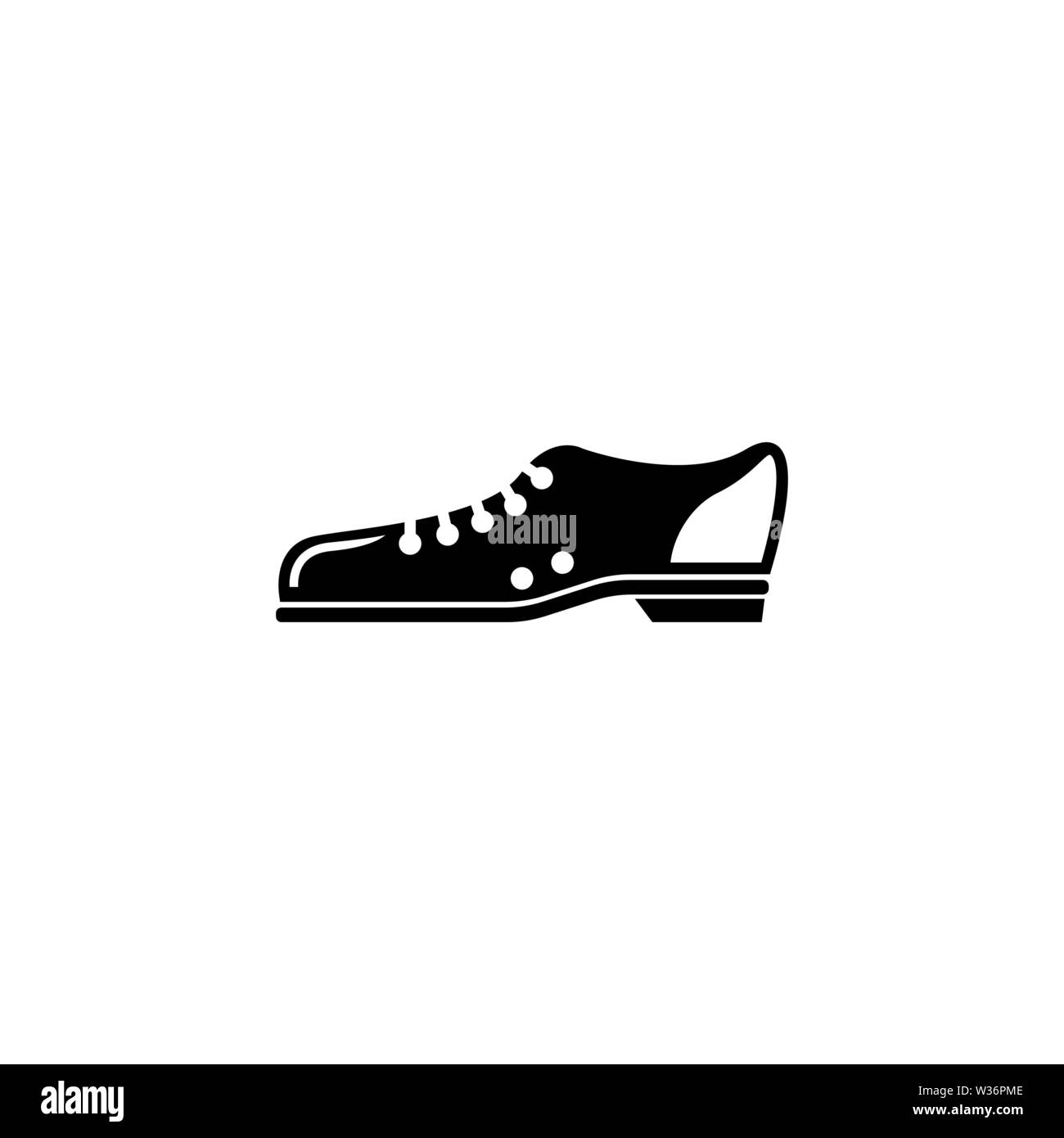 Bowling Shoes. Flat Vector Icon. Simple black symbol on white ...