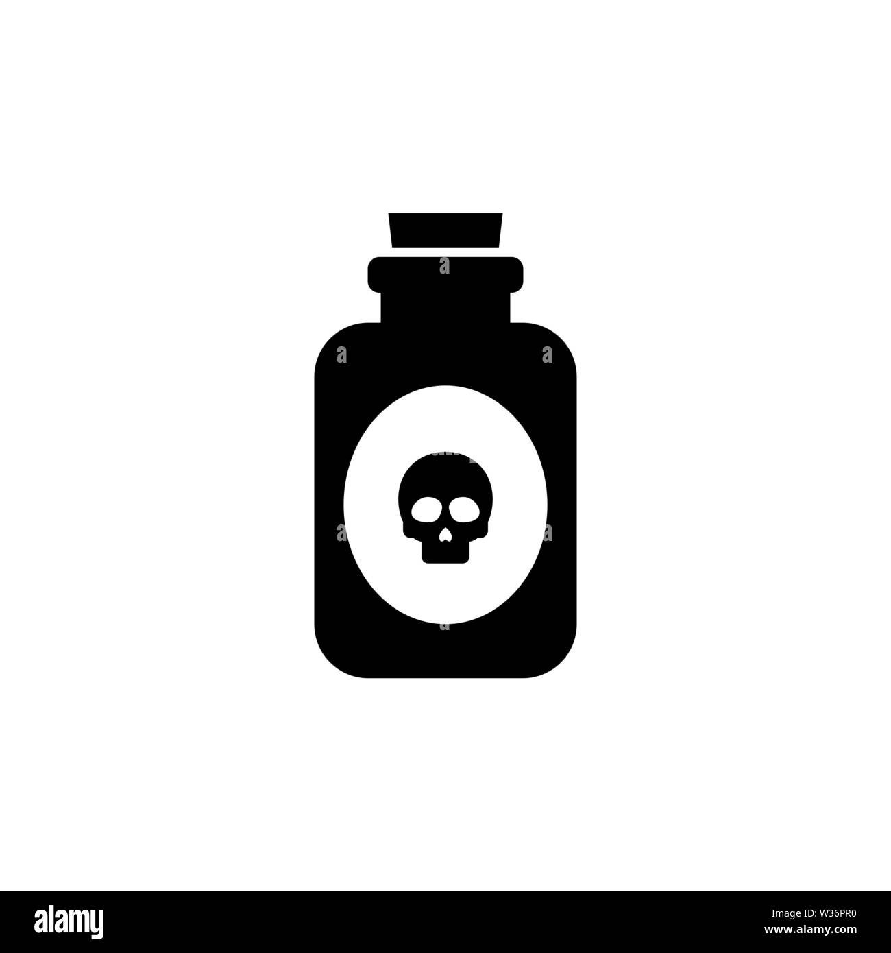 Poison symbol on bottle Black and White Stock Photos & Images - Alamy