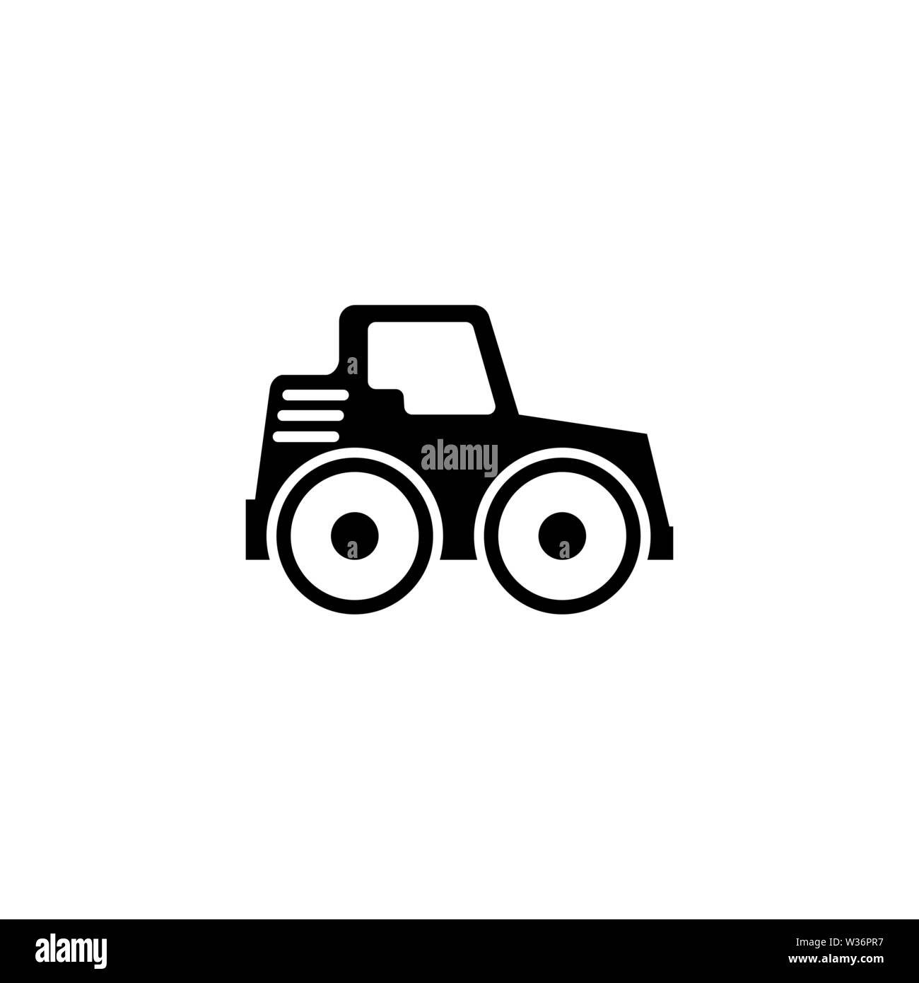 Road Roller. Asphalt Compactor Paver. Flat Vector Icon. Simple black ...