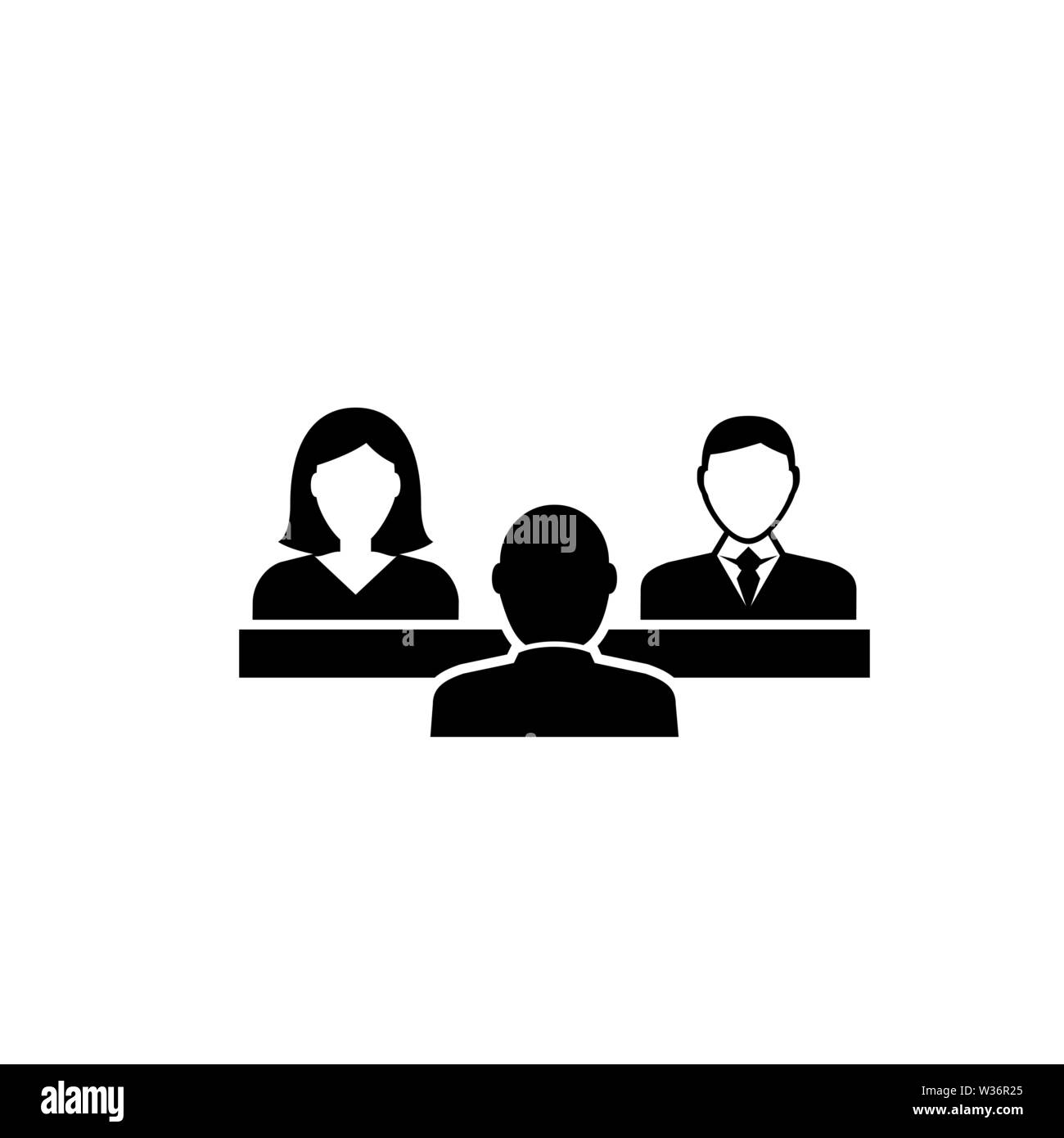 Political Debates. Flat Vector Icon illustration. Simple black symbol ...