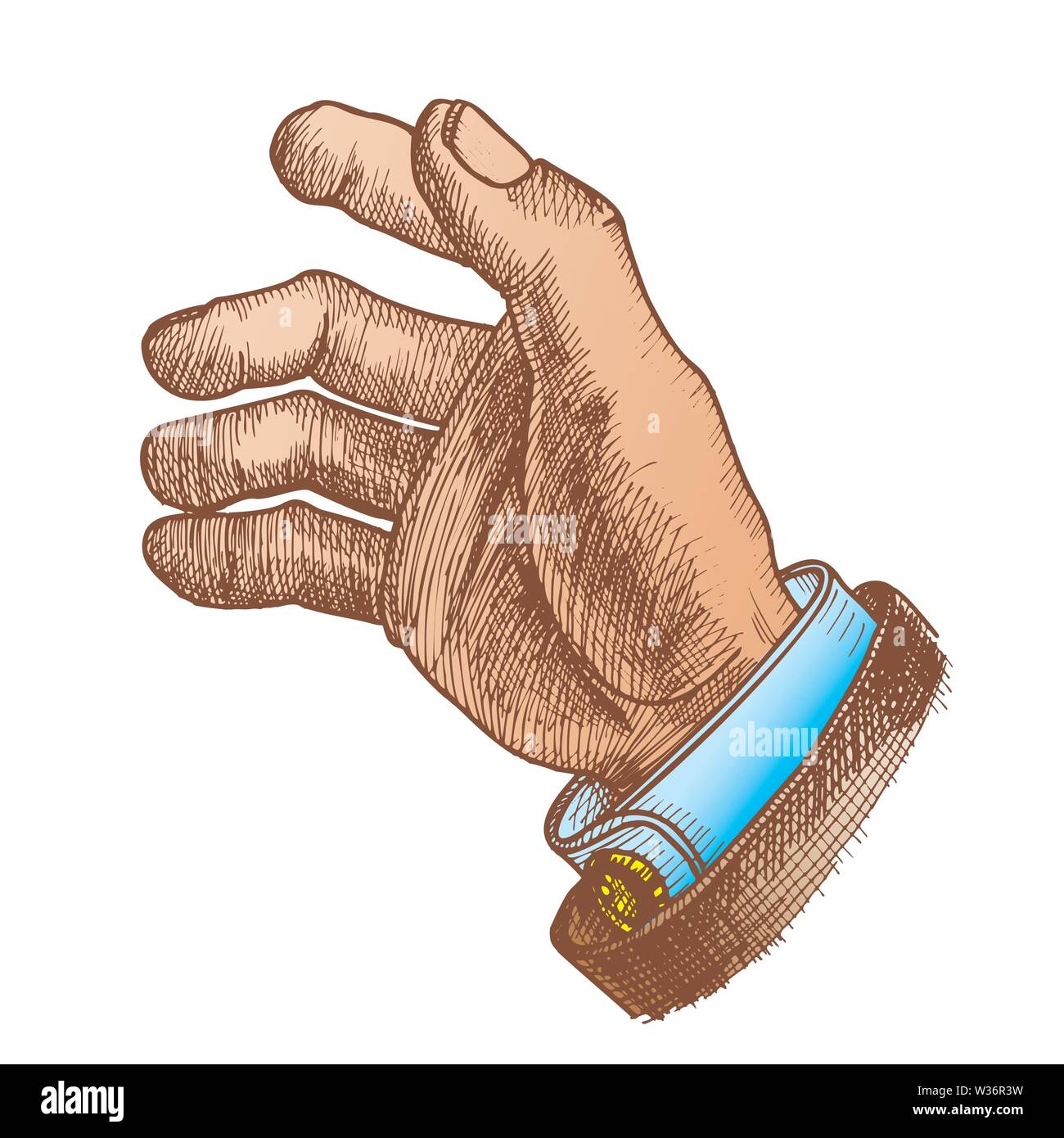 Man opening entrance door Stock Vector Images - Alamy