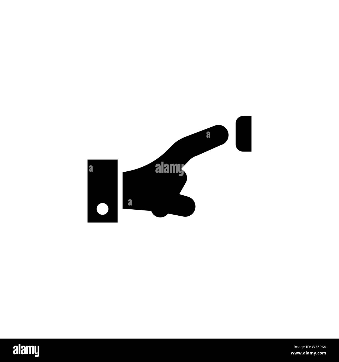 Finger Pressing Doorbell, Pushing Door Bell. Flat Vector Icon ...