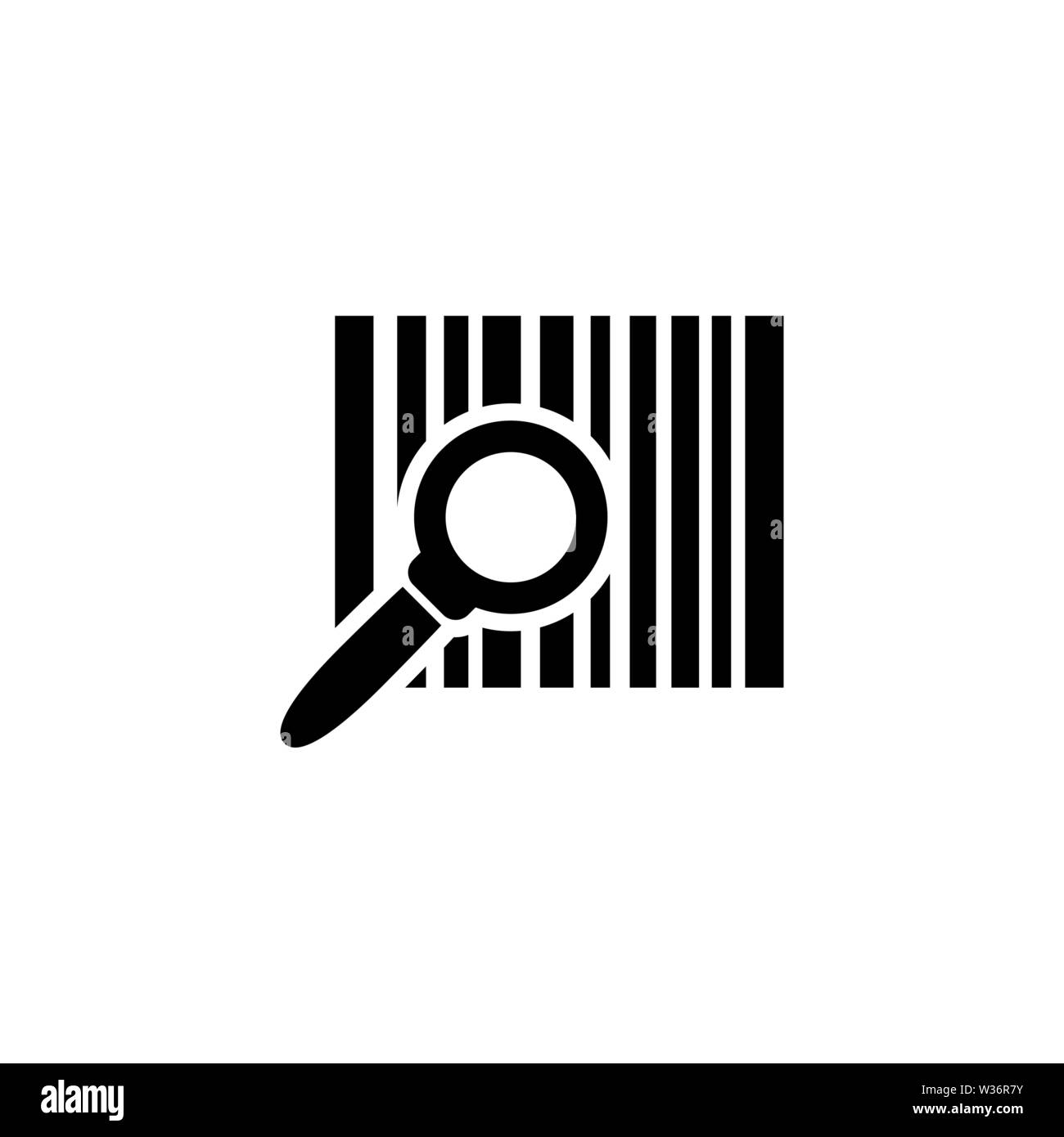 Barcode Search, Find Bar Code. Flat Vector Icon illustration. Simple ... Barcode Search, Find Bar Code. Flat Vector Icon illustration. Simple ...