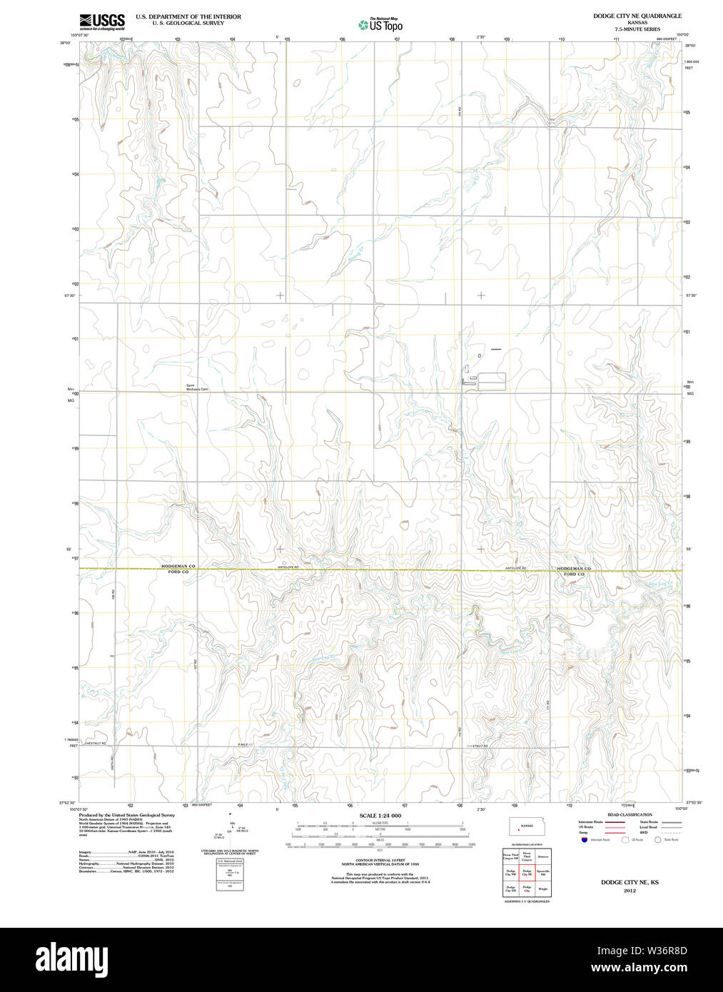 Map of dodge city hi-res stock photography and images - Alamy