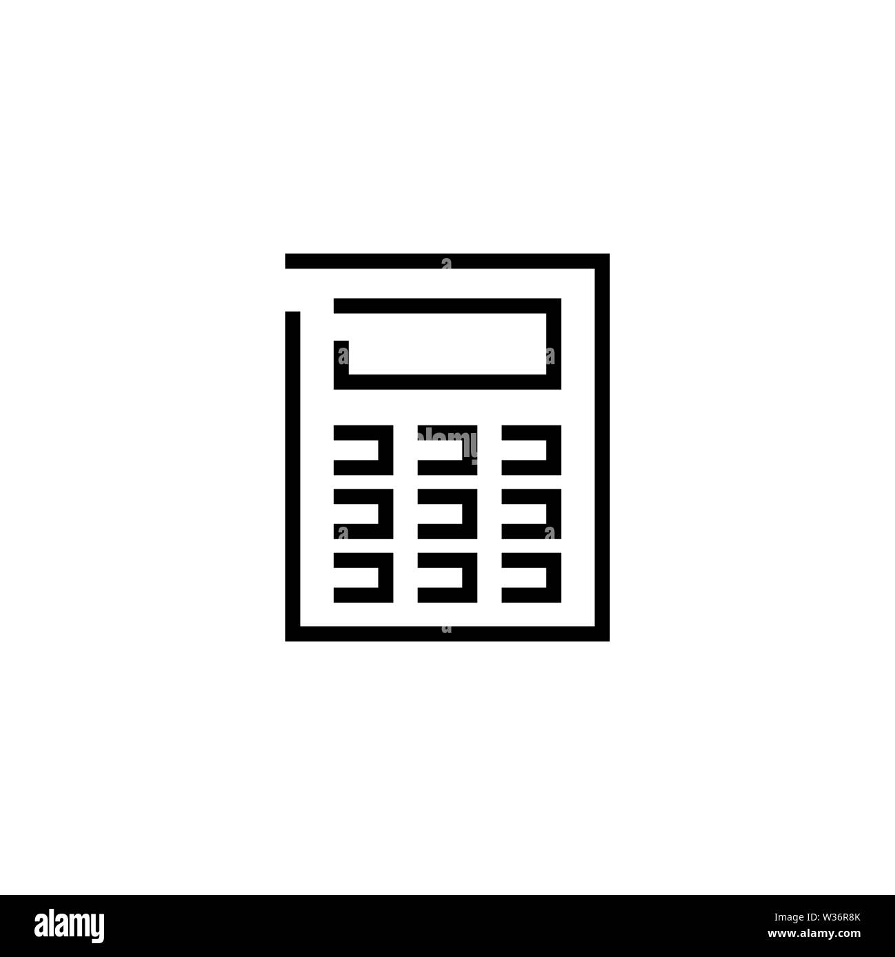 Intercom. Flat Vector Icon illustration. Simple black symbol on white ...