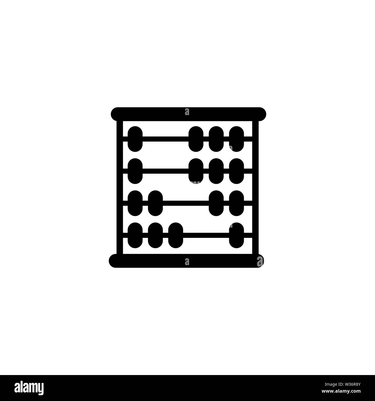 School Mathematics Abacus. Flat Vector Icon illustration. Simple black ...
