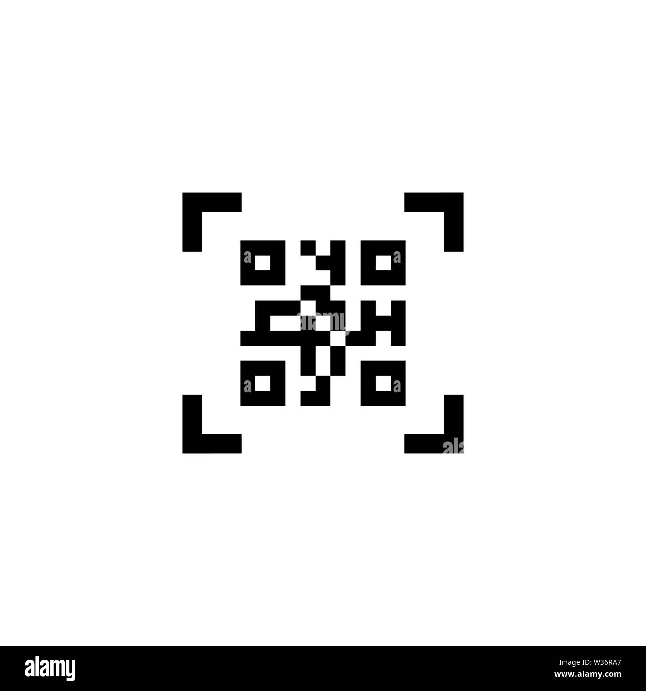 Smartphone Scanning QR Code. Flat Vector Icon illustration. Simple ...