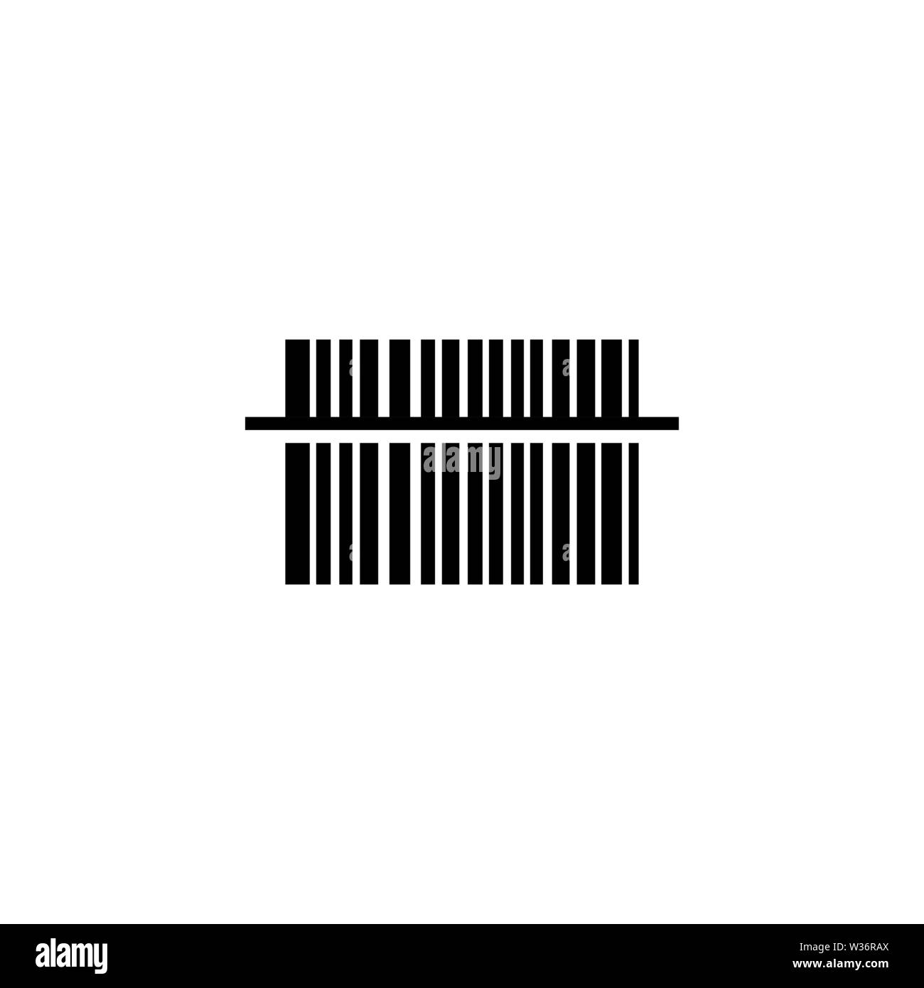 Scan Bar Code. Flat Vector Icon illustration. Simple black symbol on ...