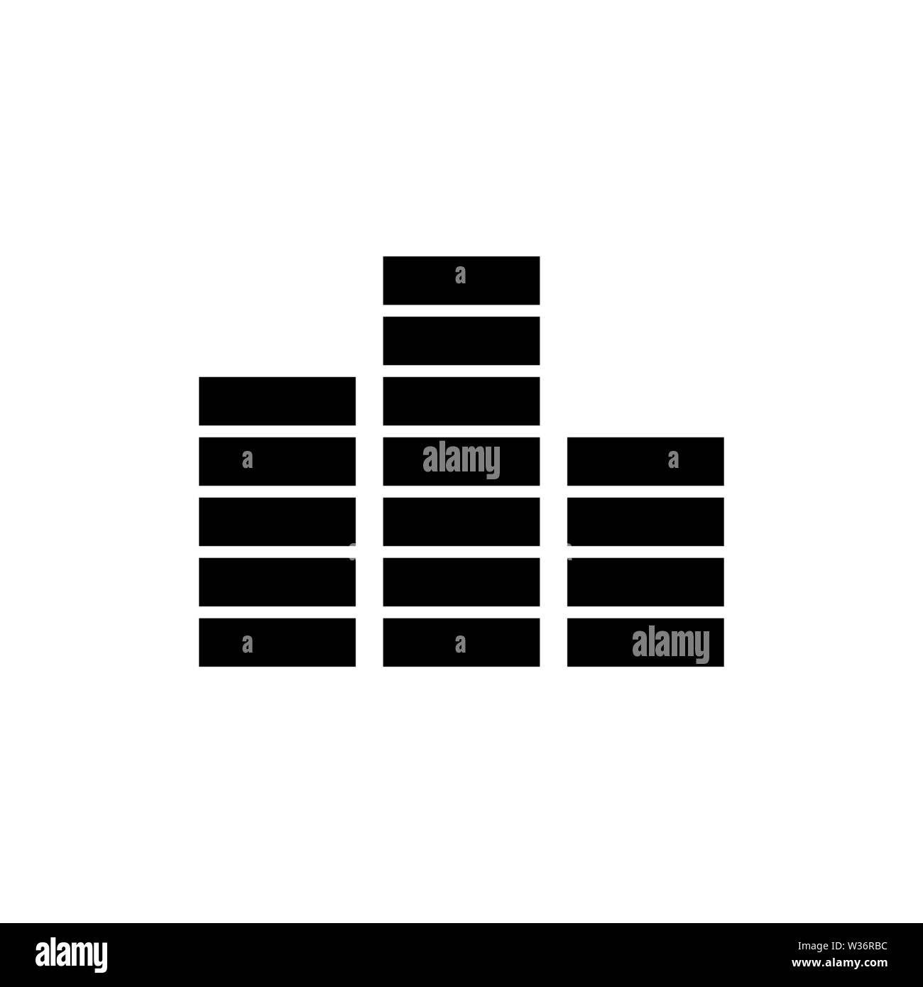 Frequency Sound Wave, Music Equalizer. Flat Vector Icon illustration ...