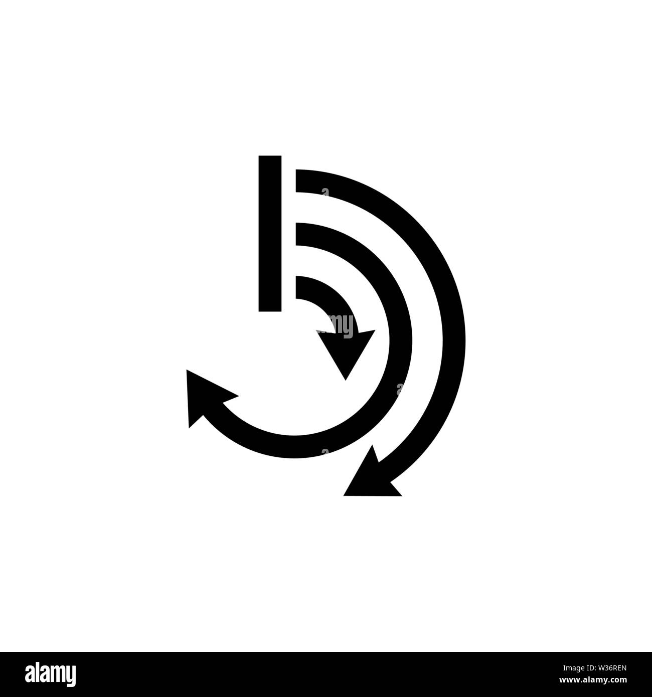 Cycle Arrow Diagram, Presentation Geometric Graph Chart. Flat Vector ...