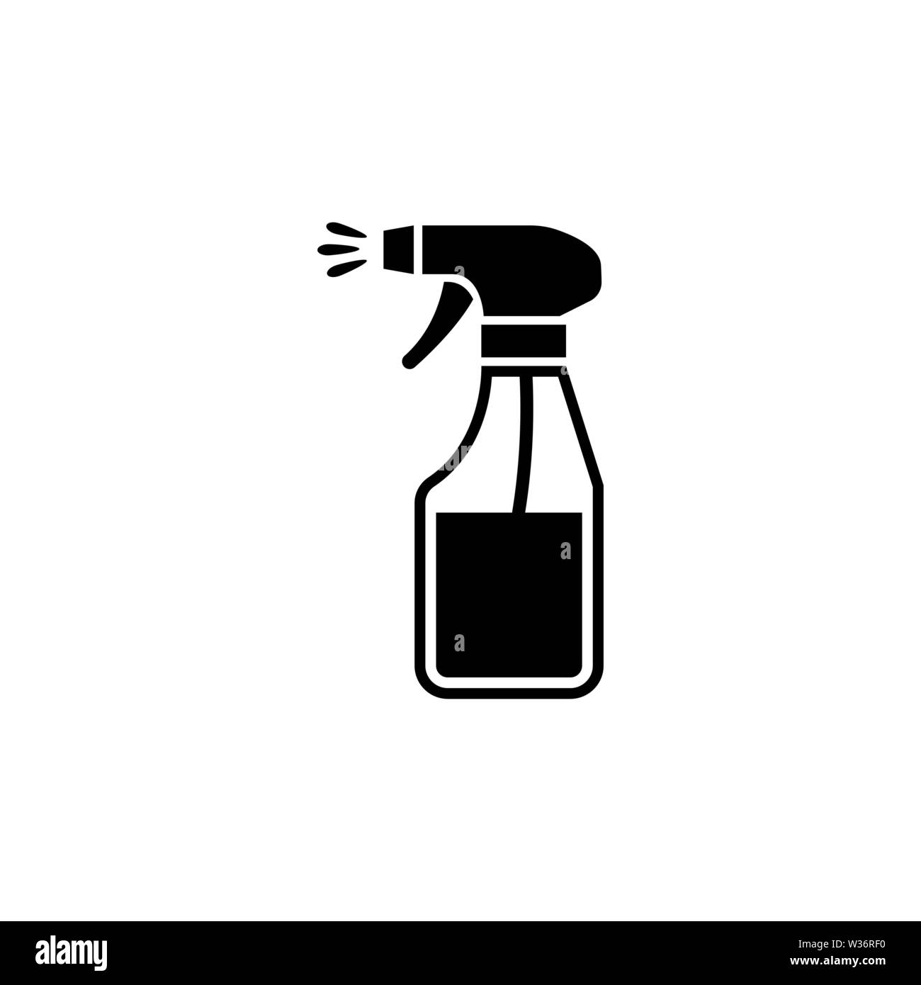 Plastic Spray Bottle, Hygiene Cleaning. Flat Vector Icon illustration ...