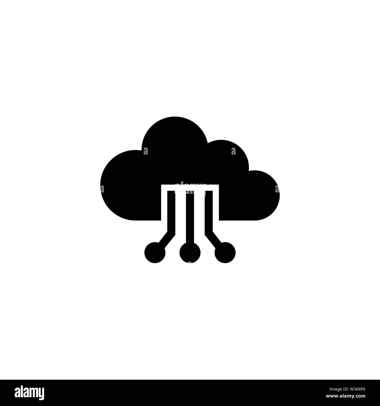 Cloud IOT, Internet of Things. Flat Vector Icon illustration. Simple ...