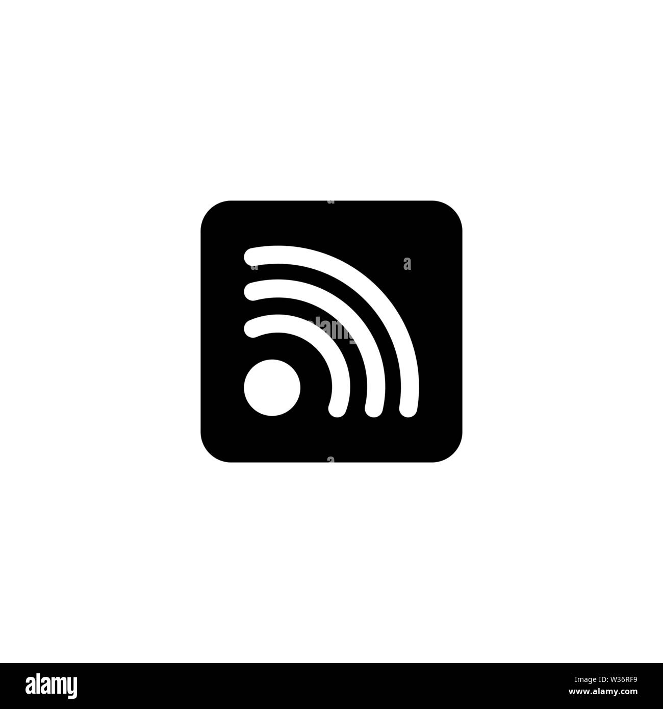 Wireless Internet WiFi, Social RSS. Flat Vector Icon illustration ...