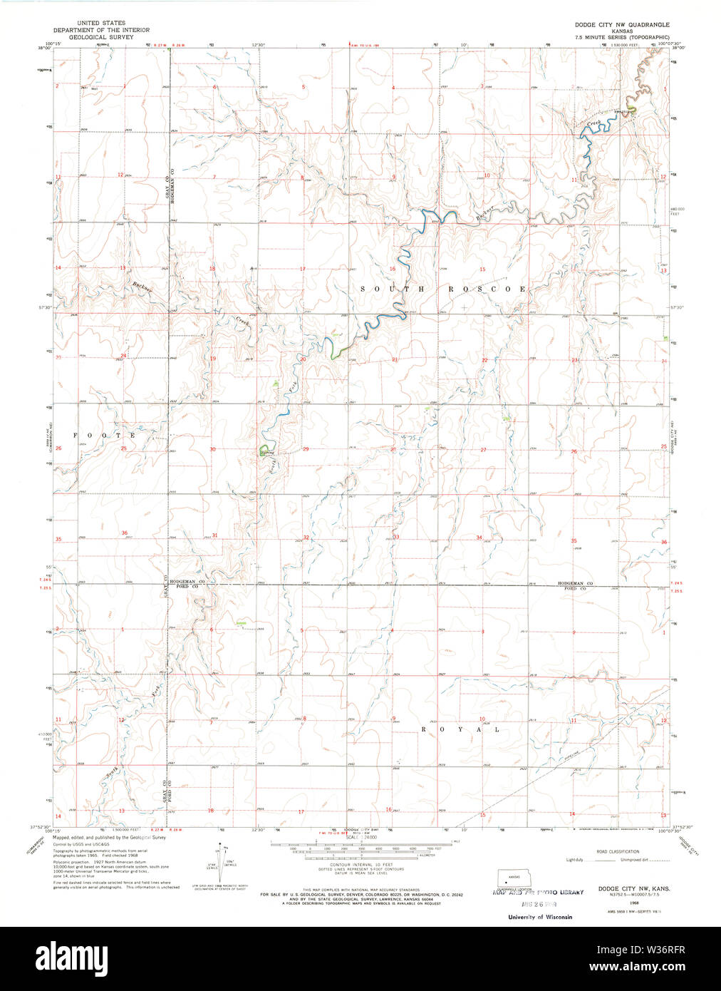 Map of dodge city Cut Out Stock Images & Pictures - Alamy