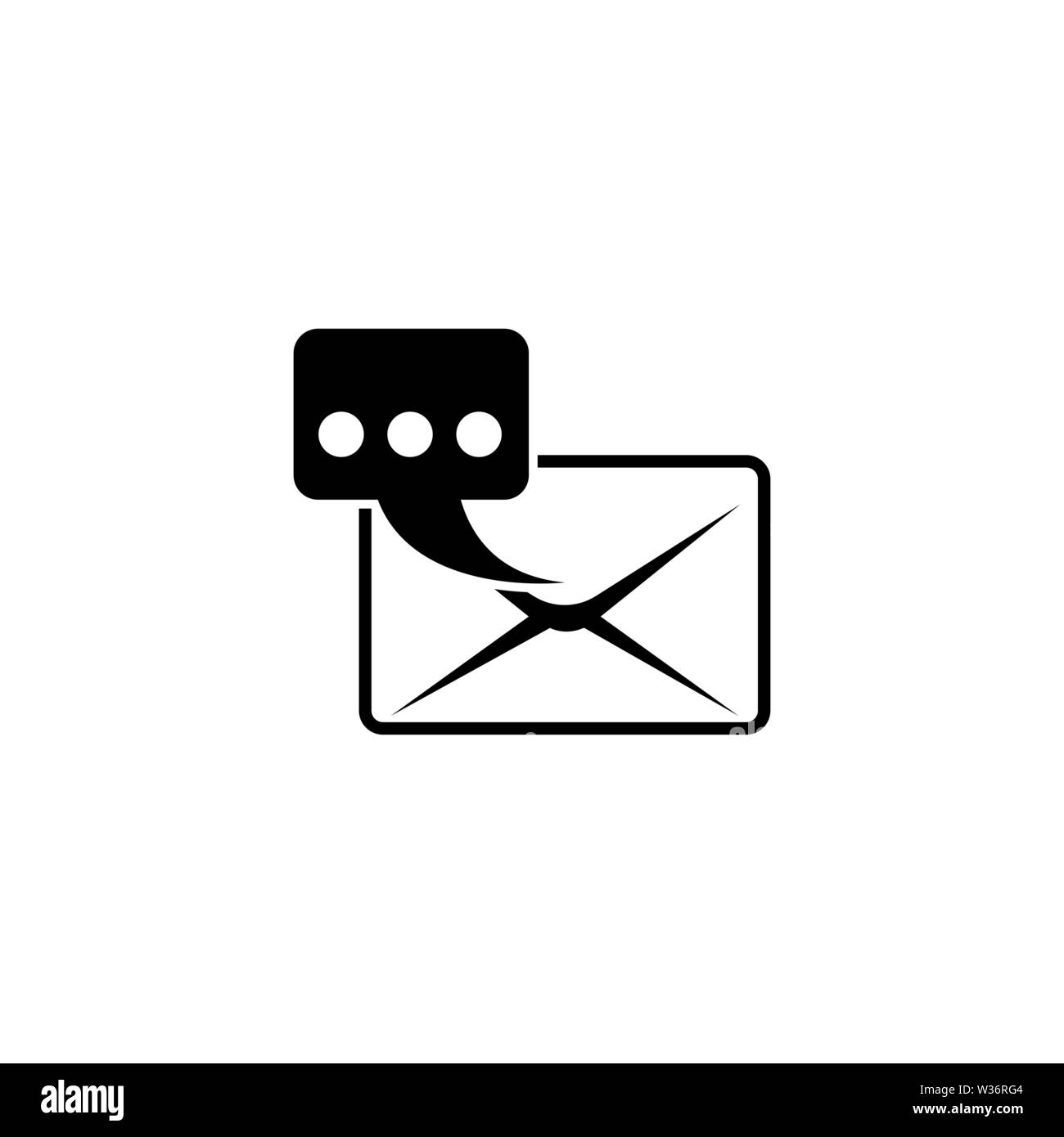 Email Notification, Quick Message. Flat Vector Icon illustration ...