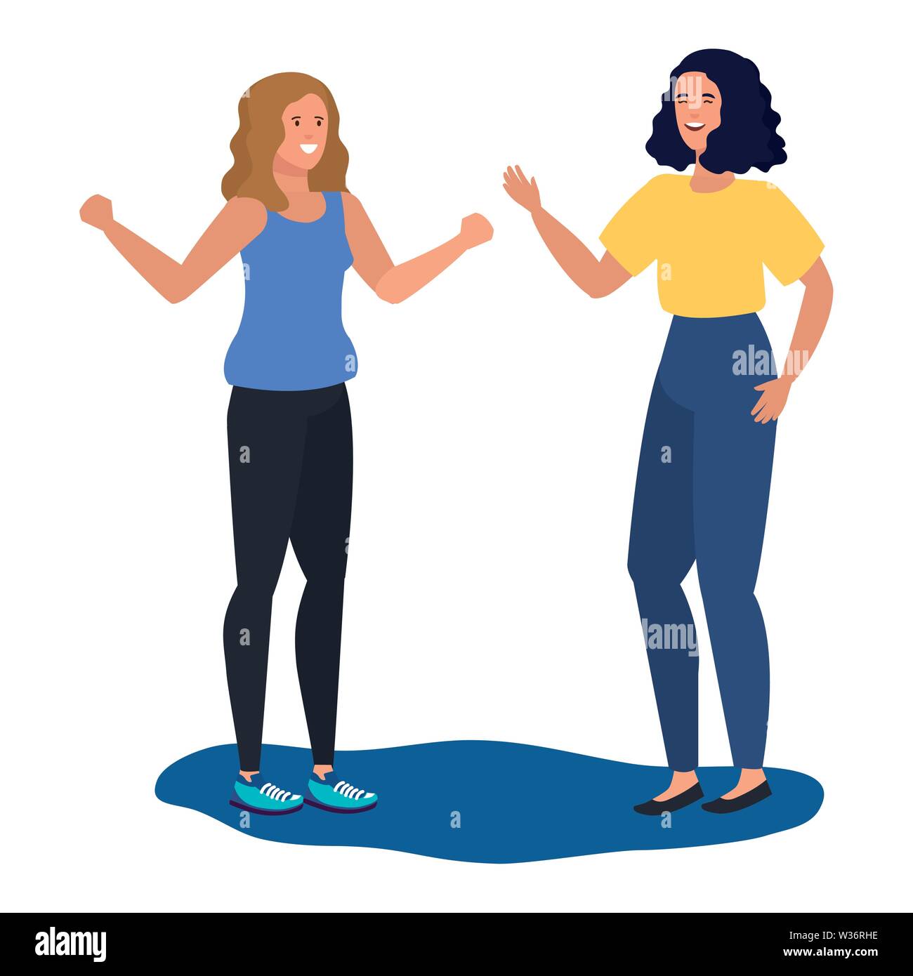 young girls friends avatars characters Stock Vector Image & Art - Alamy