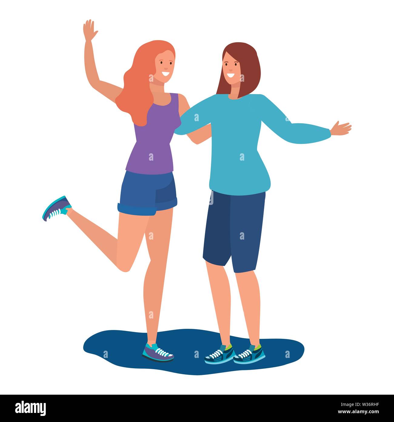 young girls friends avatars characters Stock Vector Image & Art - Alamy