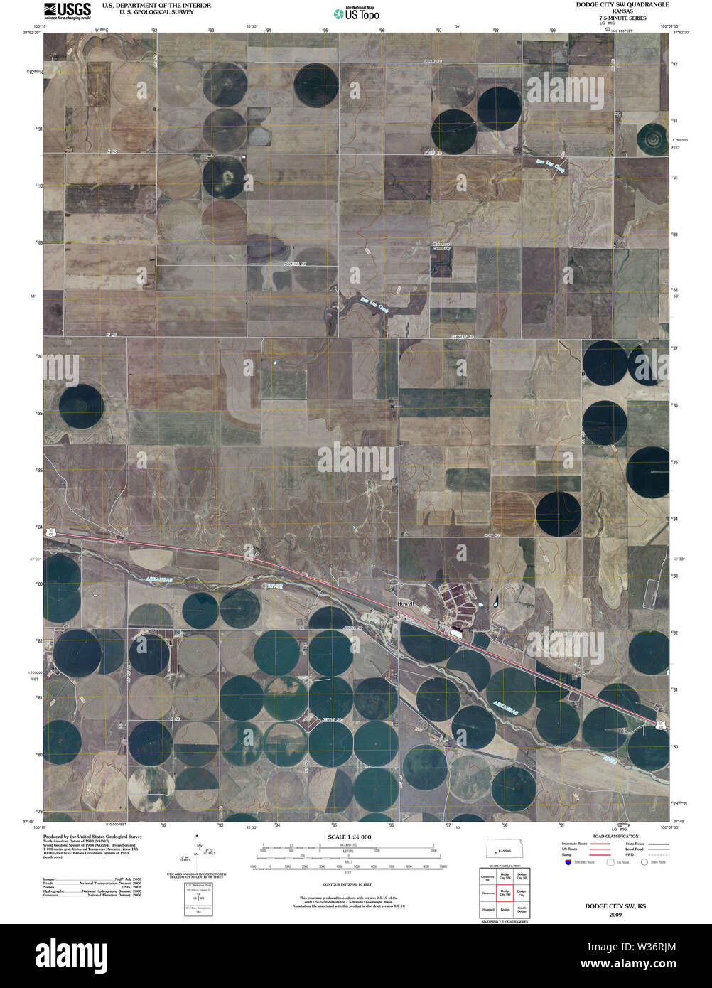 Dodge city map Cut Out Stock Images & Pictures - Alamy