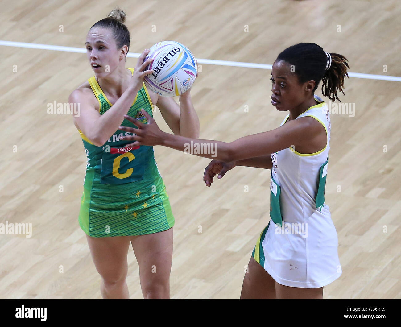 Australia's Paige Hadley in action against Zimbabwe during the Netball ...