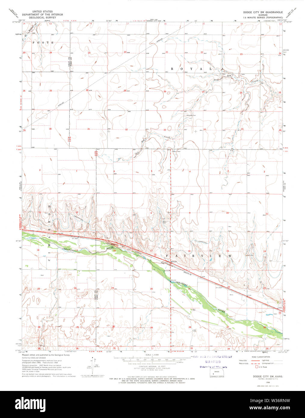 Map of dodge city Cut Out Stock Images & Pictures - Alamy