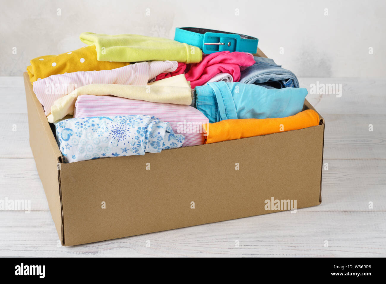 Clothing donation container hi-res stock photography and images - Alamy