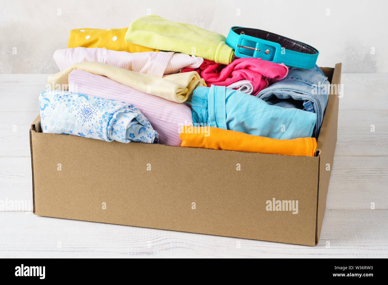 Clothing donation box hi-res stock photography and images - Alamy