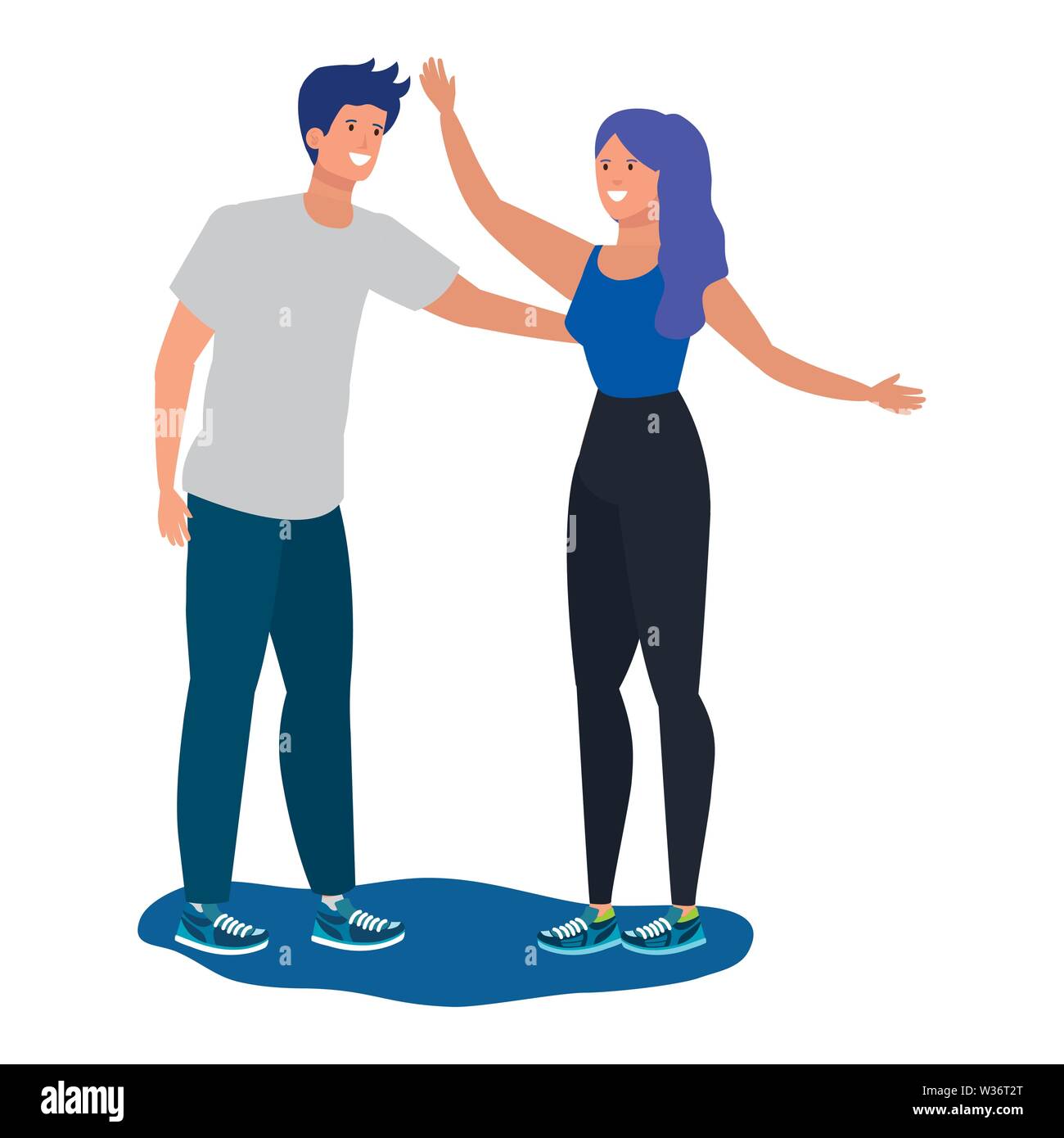 young lovers couple celebrating characters Stock Vector Image & Art - Alamy