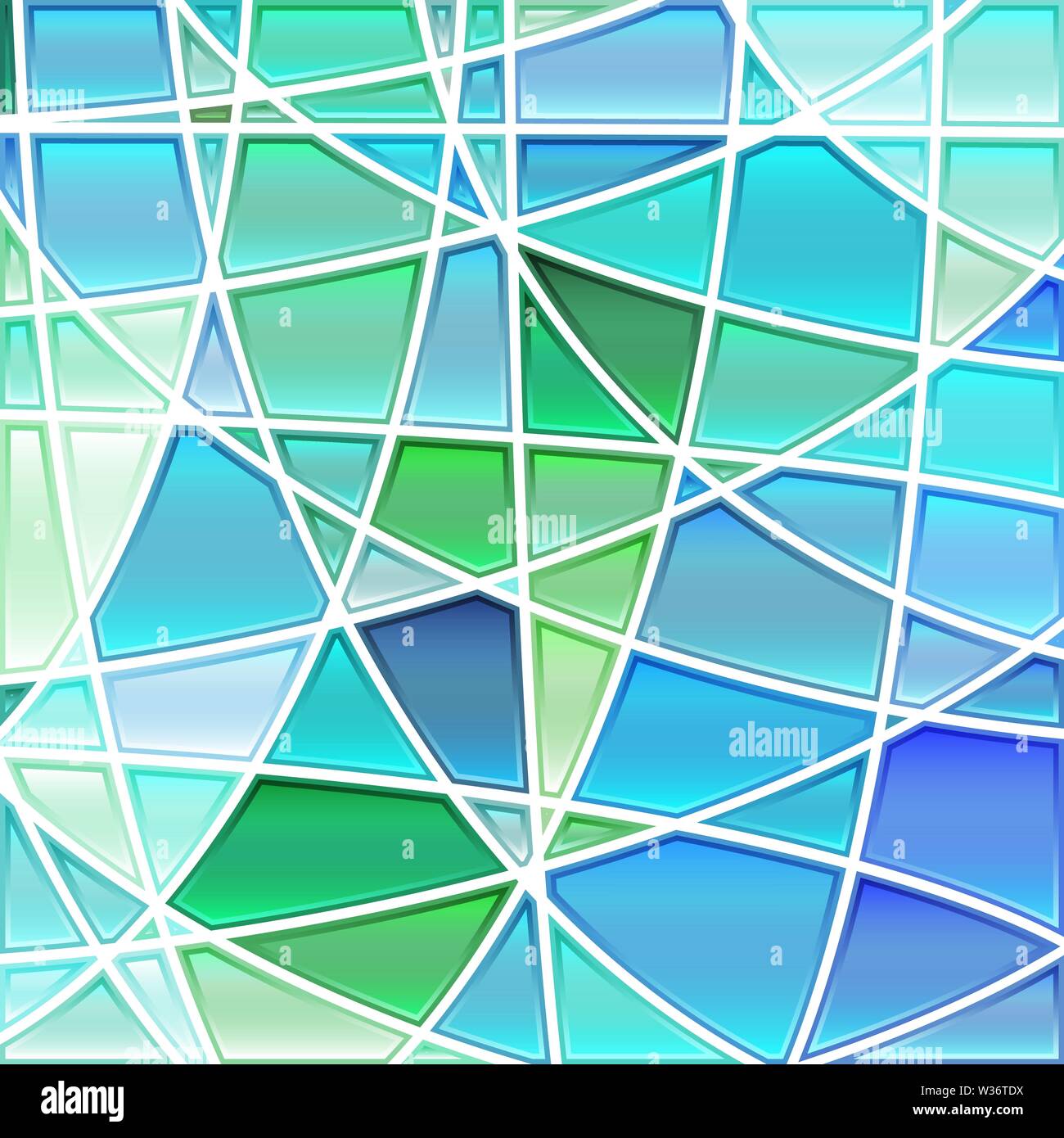 abstract vector stained-glass mosaic background - light blue Stock ...