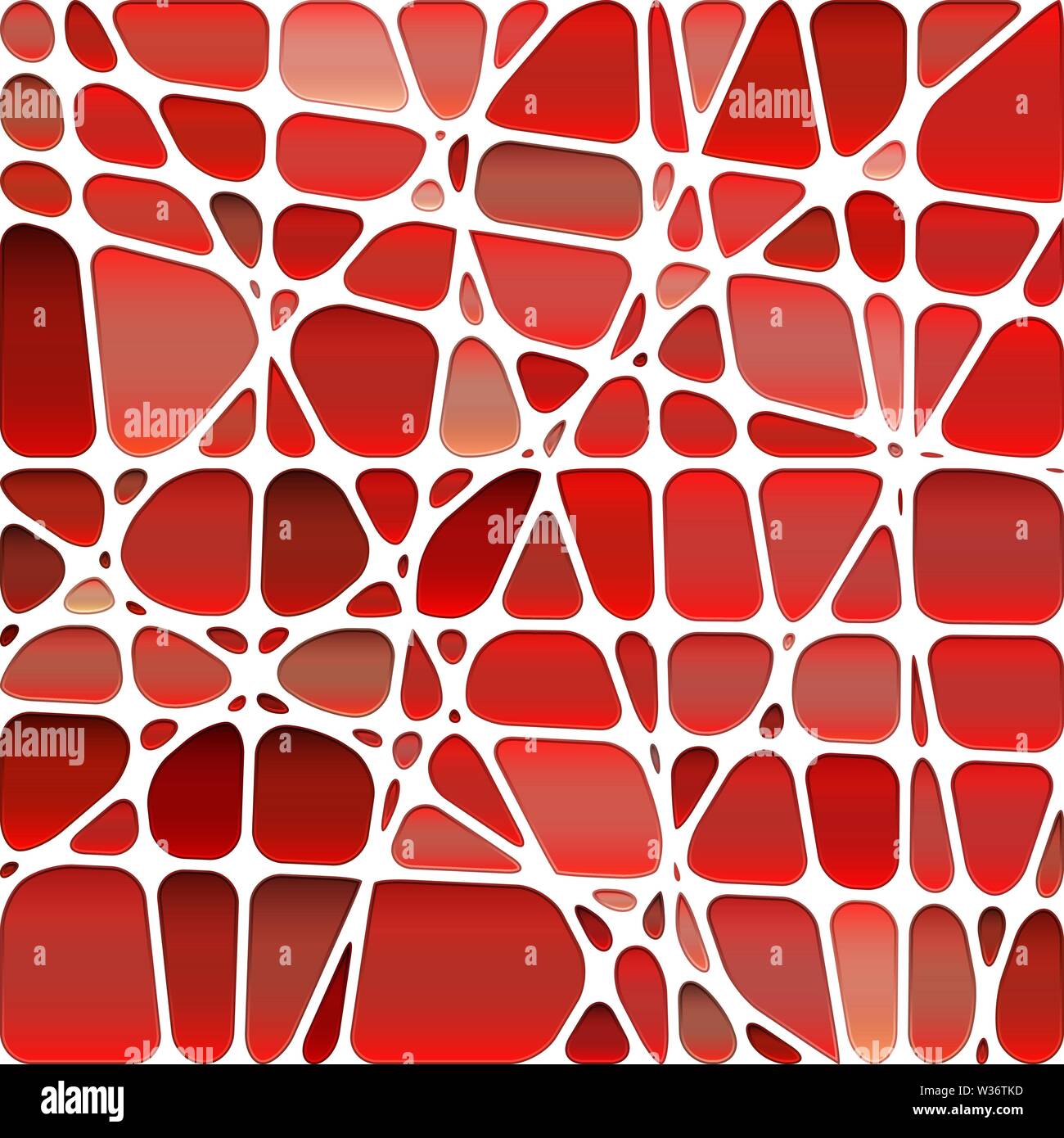 abstract vector stained-glass mosaic background - bright red Stock ...
