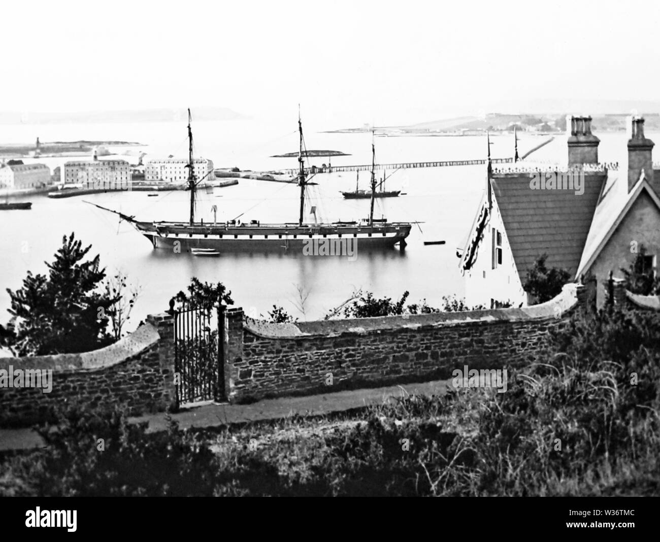 HMS Frigate 'Mersey' Queenstown harbour, Ireland Stock Photo - Alamy