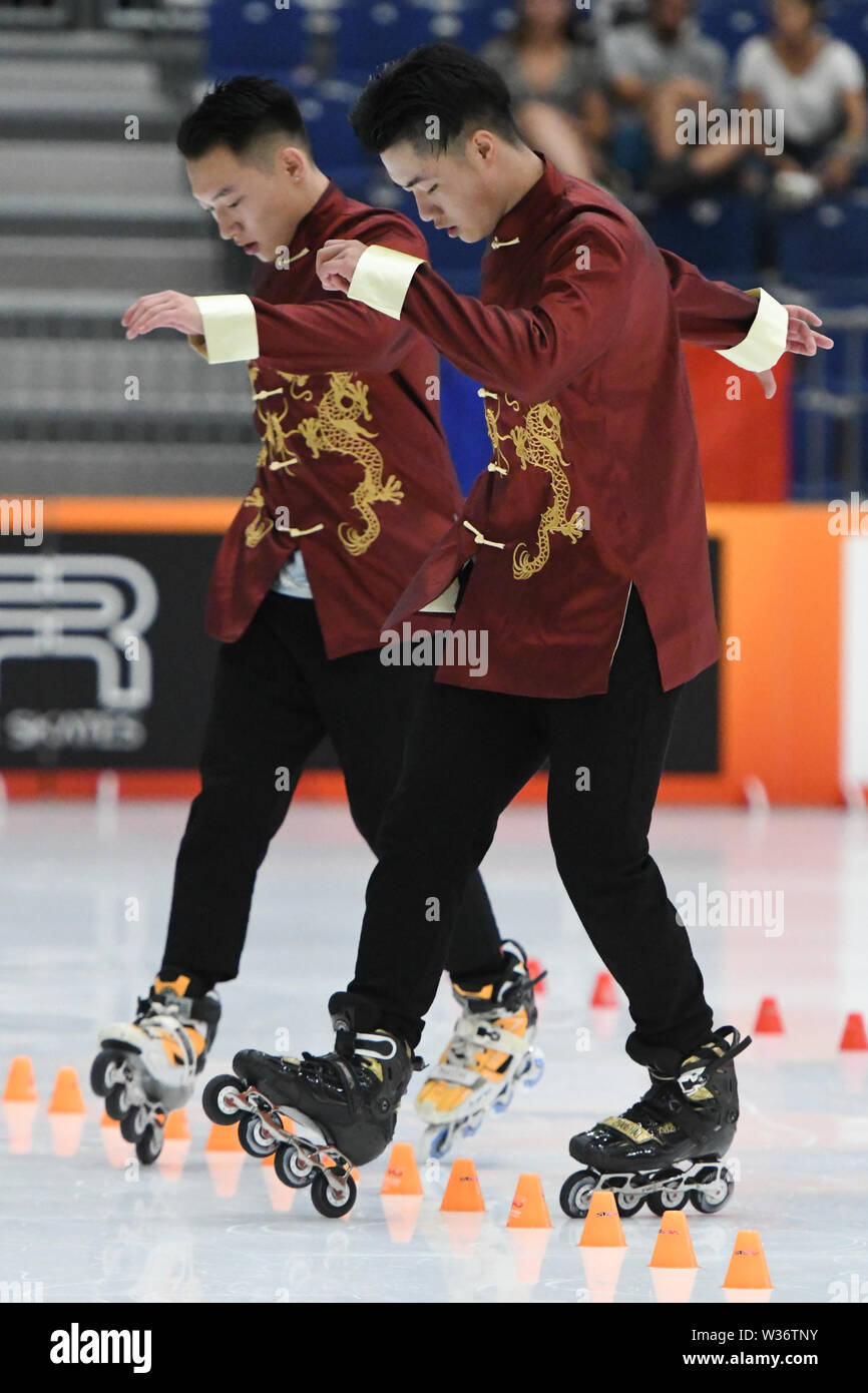 Barcelona, Spain. 12th July, 2019. YE HAO QIN & ZHANG HAO from China ...