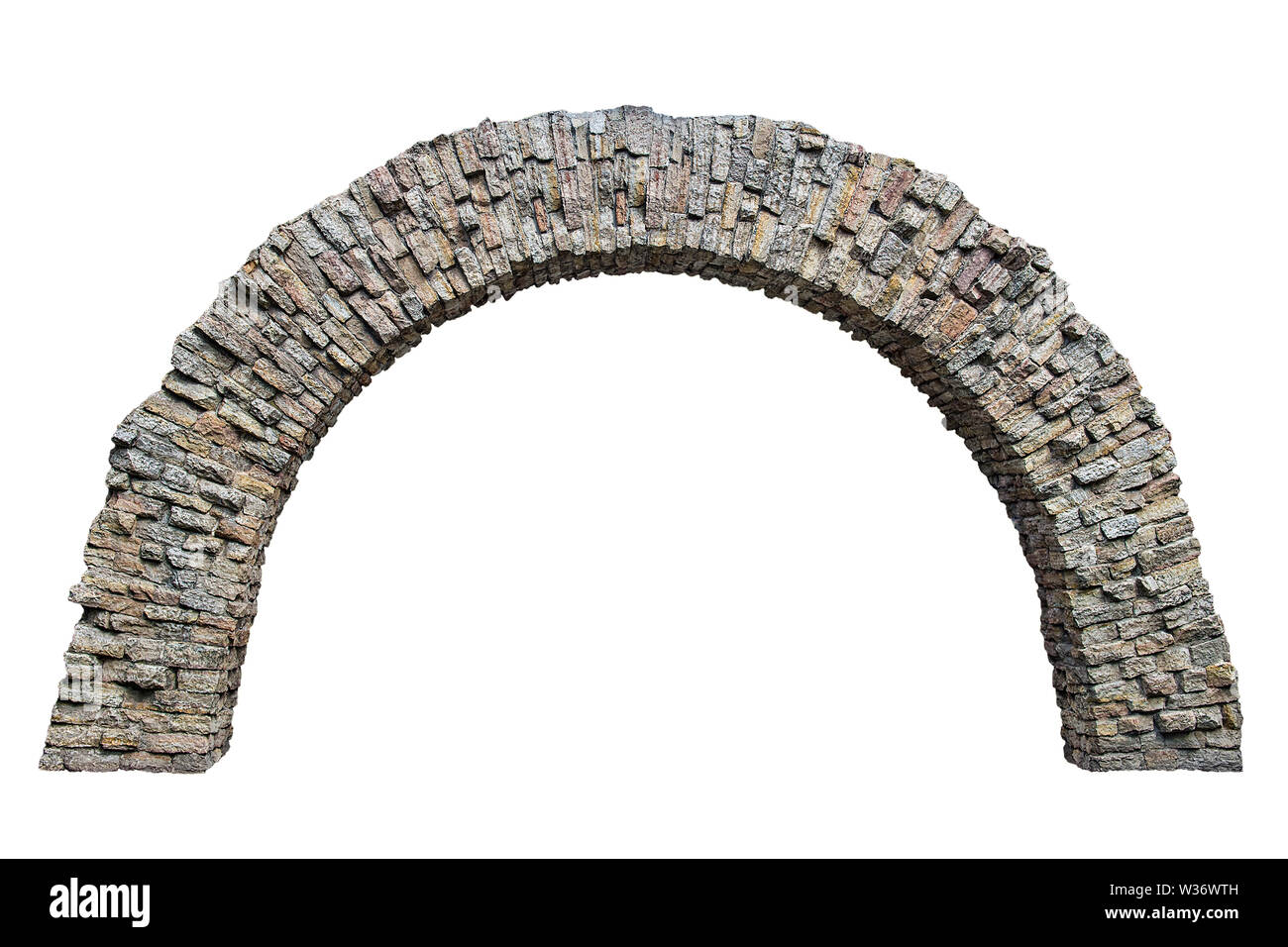 stone arch in the wall isolated on white background Stock Photo - Alamy