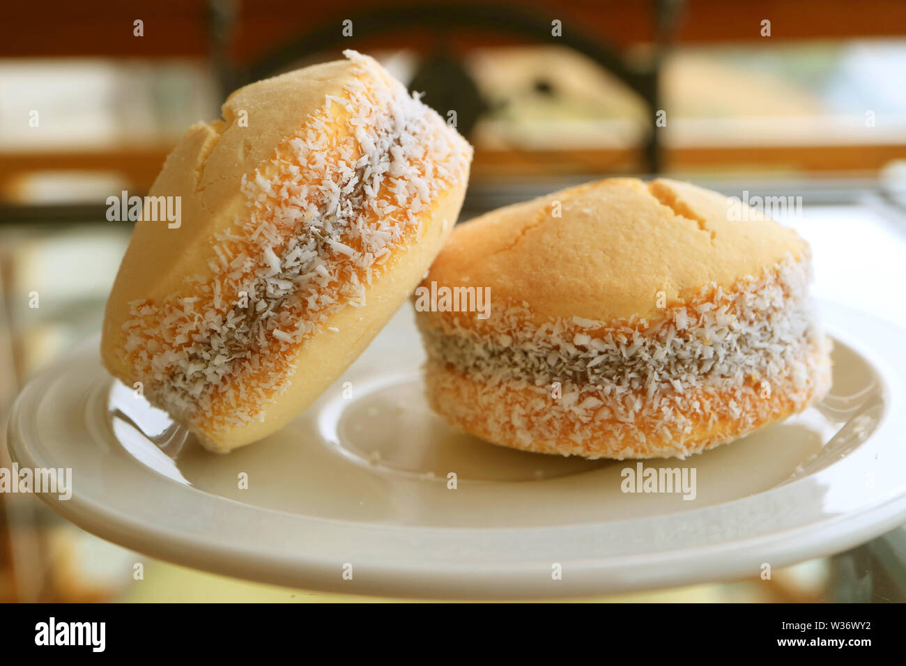 Pair of Alfajores, Traditional Latin American Sweetened Milk Filling ...