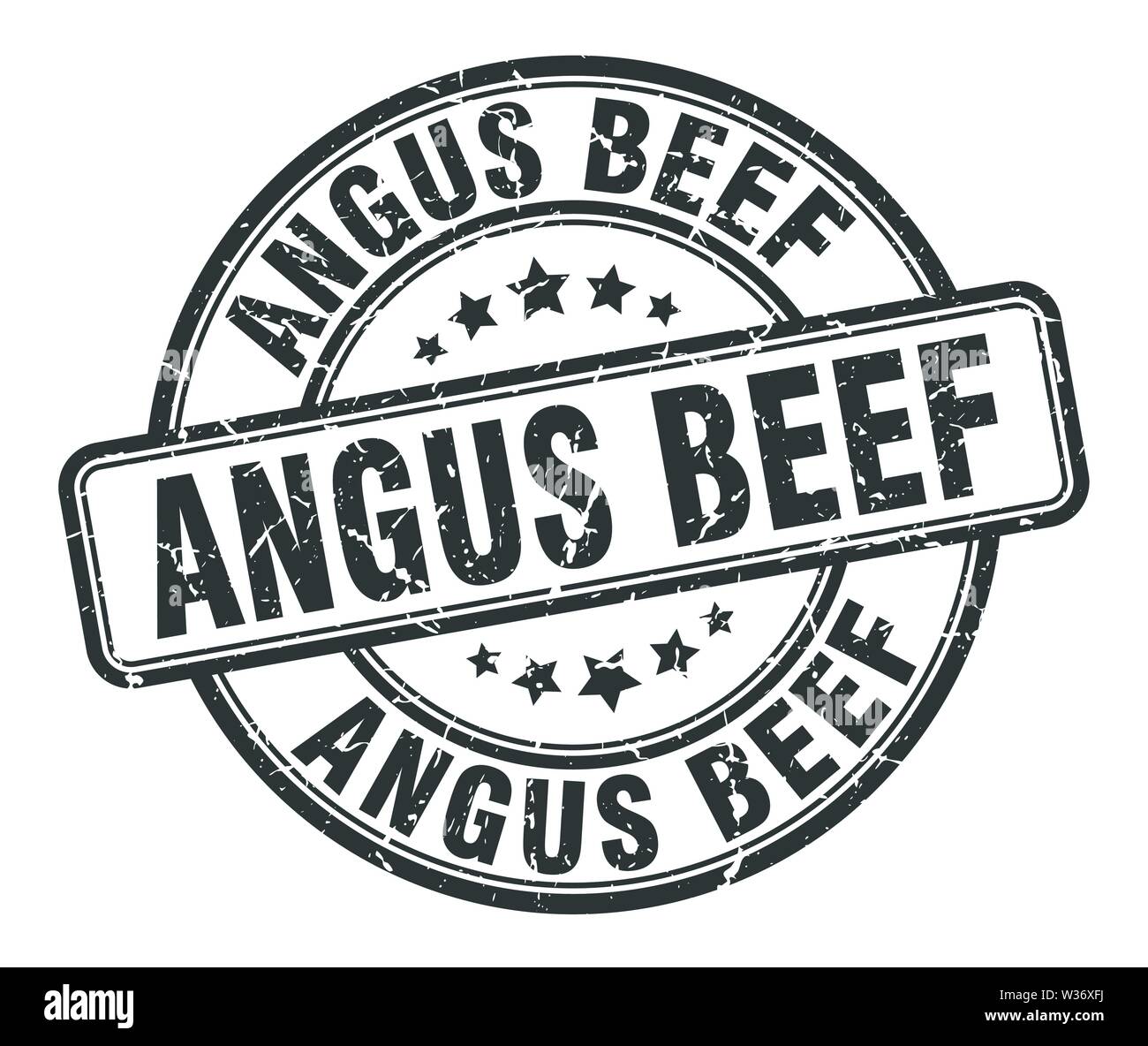 angus beef stamp. angus beef round grunge sign. angus beef Stock Vector ...