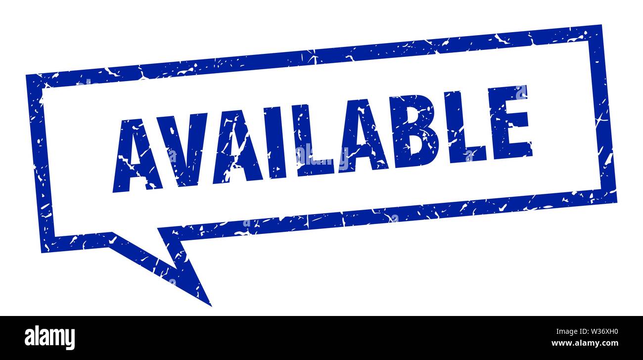 available sign. available square speech bubble. available Stock Vector ...