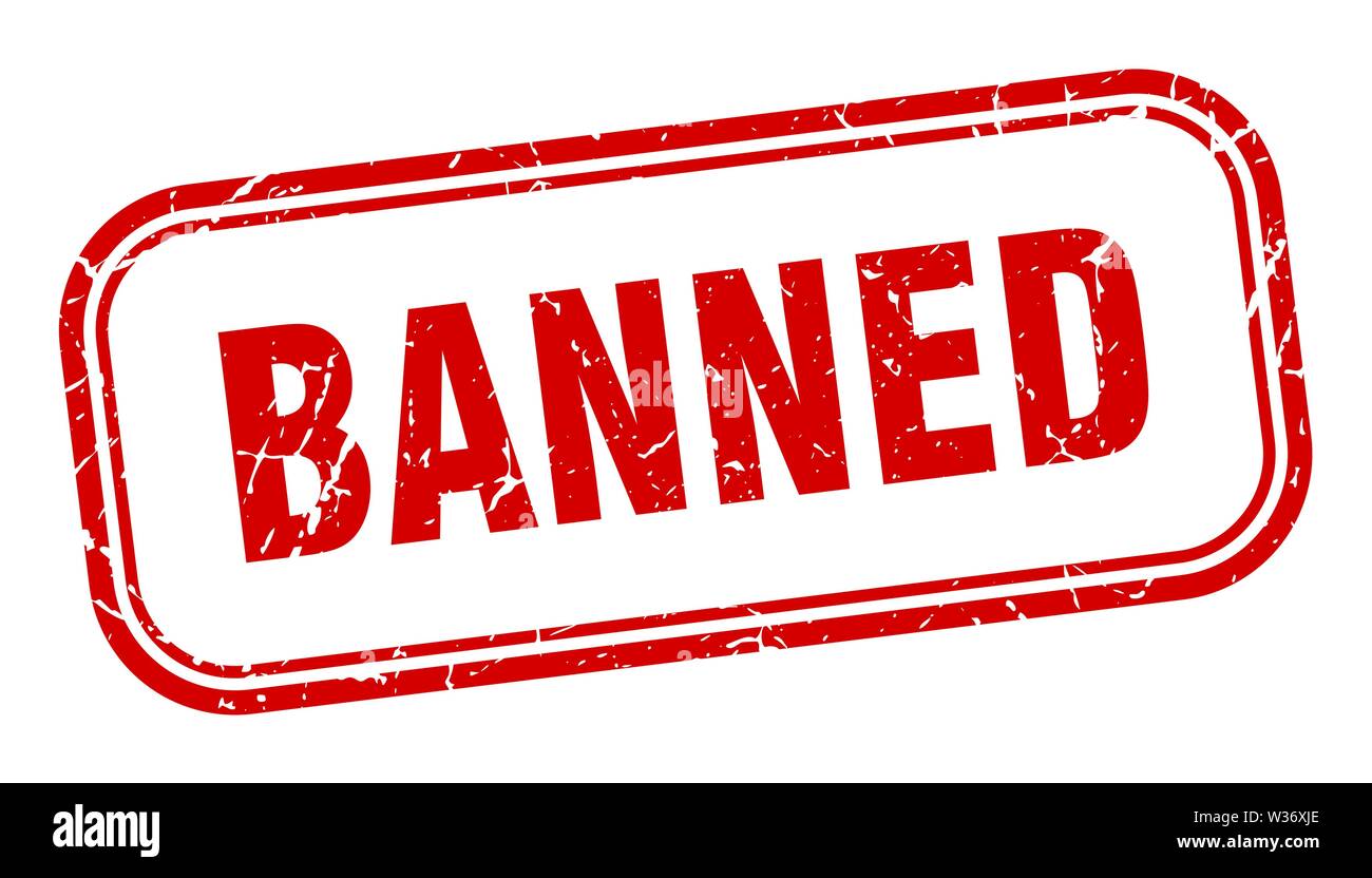 banned stamp. banned square grunge sign. banned Stock Vector Image ...