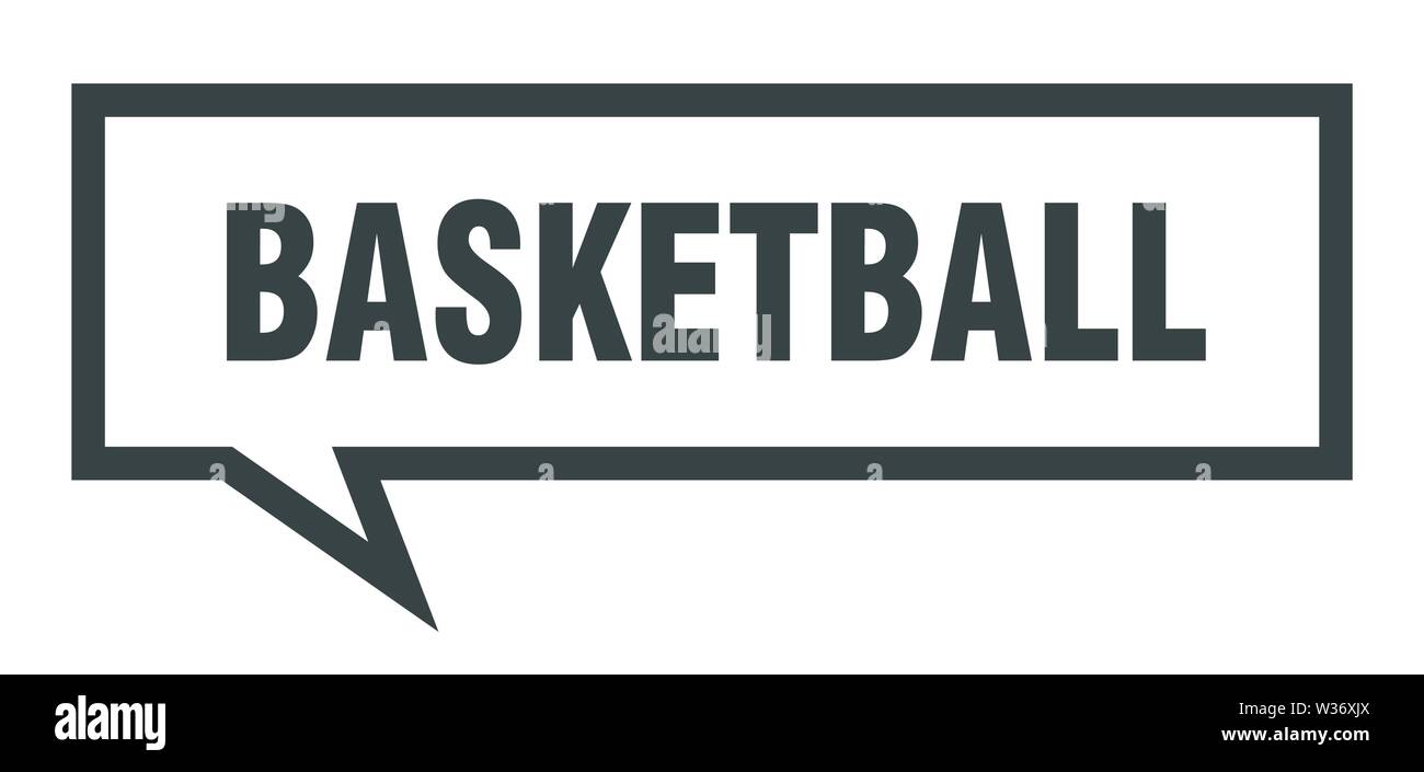 basketball sign. basketball square speech bubble. basketball Stock ...